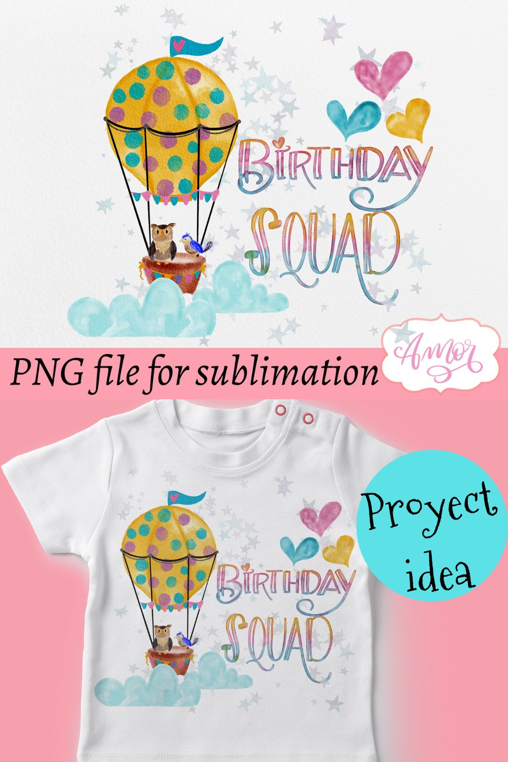Birthday Squad Sublimation Design