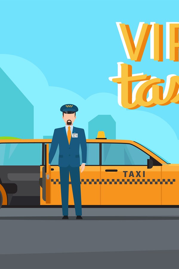 Vip taxi service illustration
