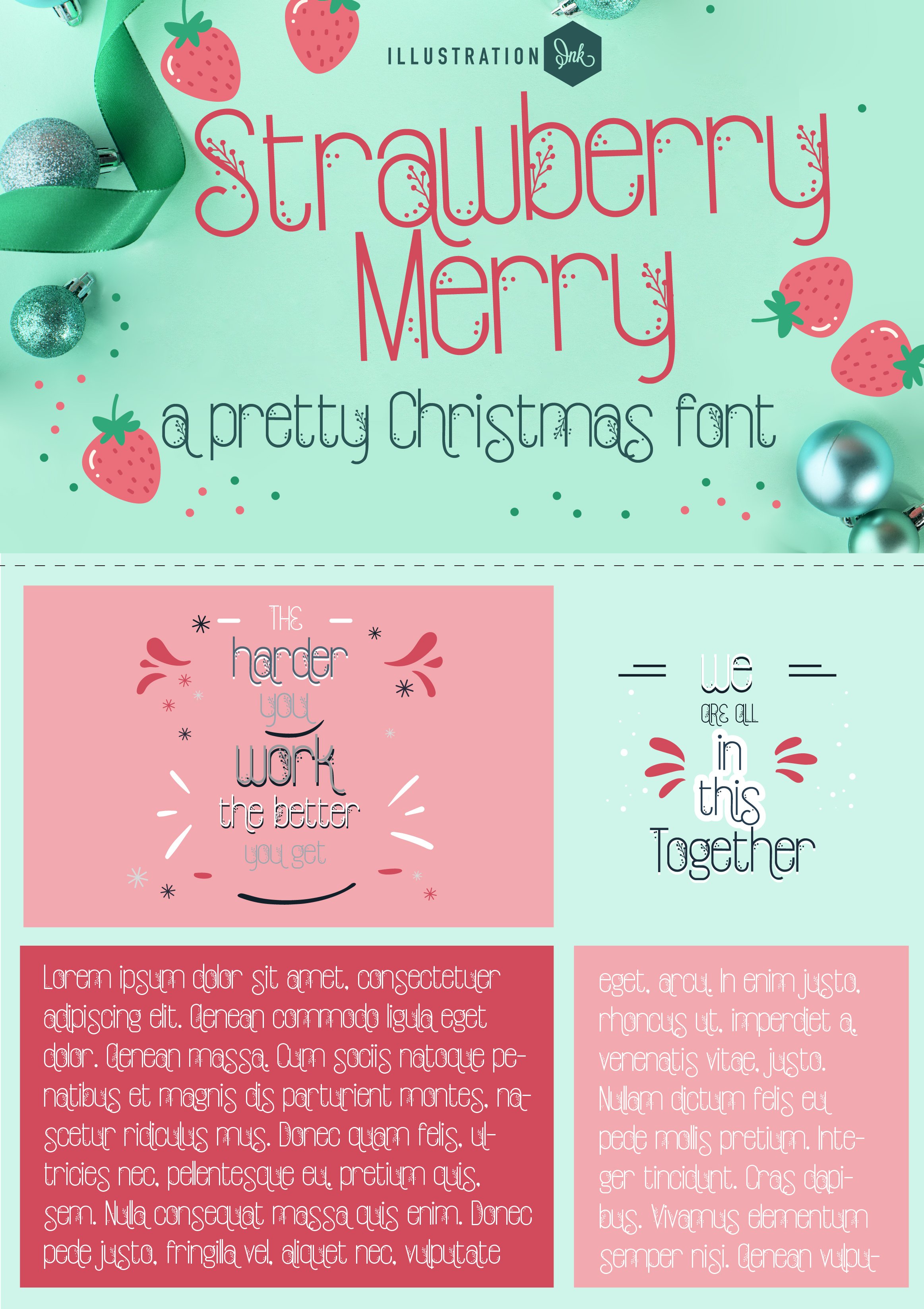 Hand-crafted, hand-written, Christmas script