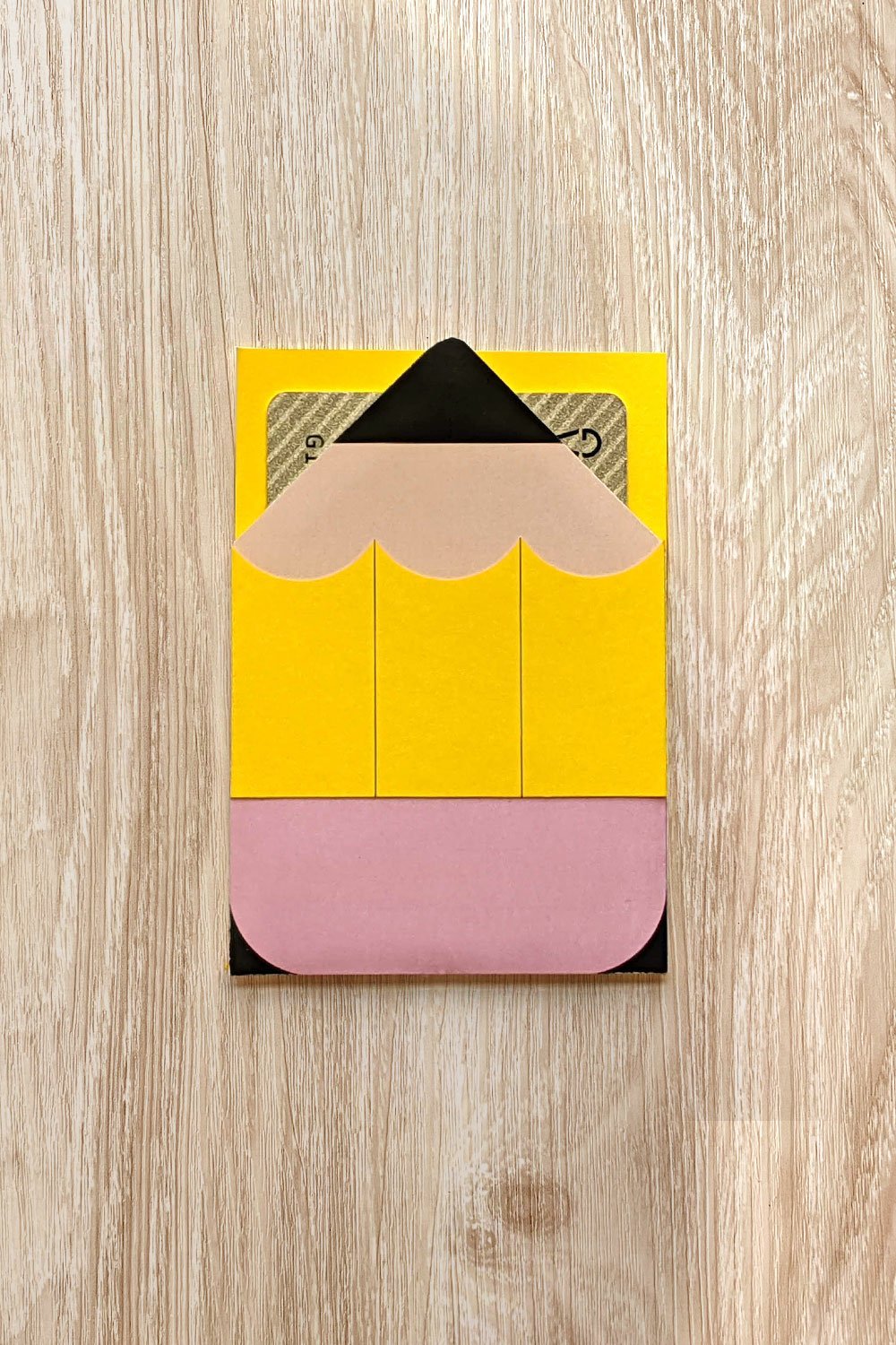 Printable Pencil Gift Card Holder PDF