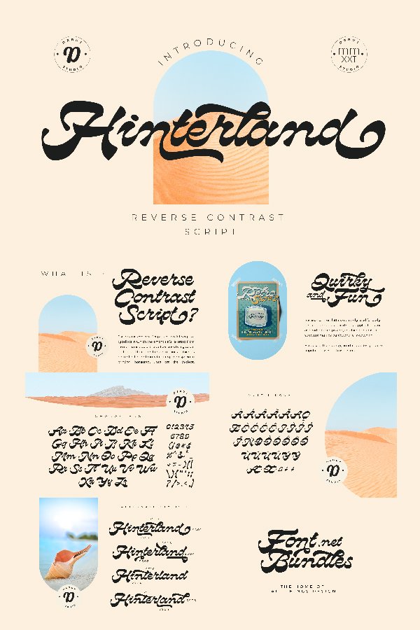Hinterland | Reverse Contrast Script