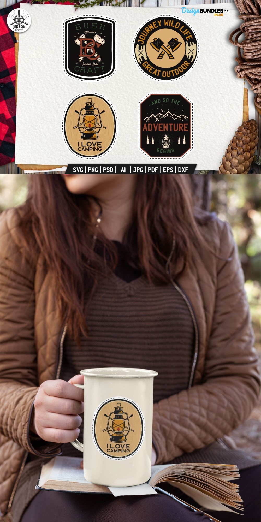 Sticker Bundle PNG | Printable Camp Stickers For Cricut SVG