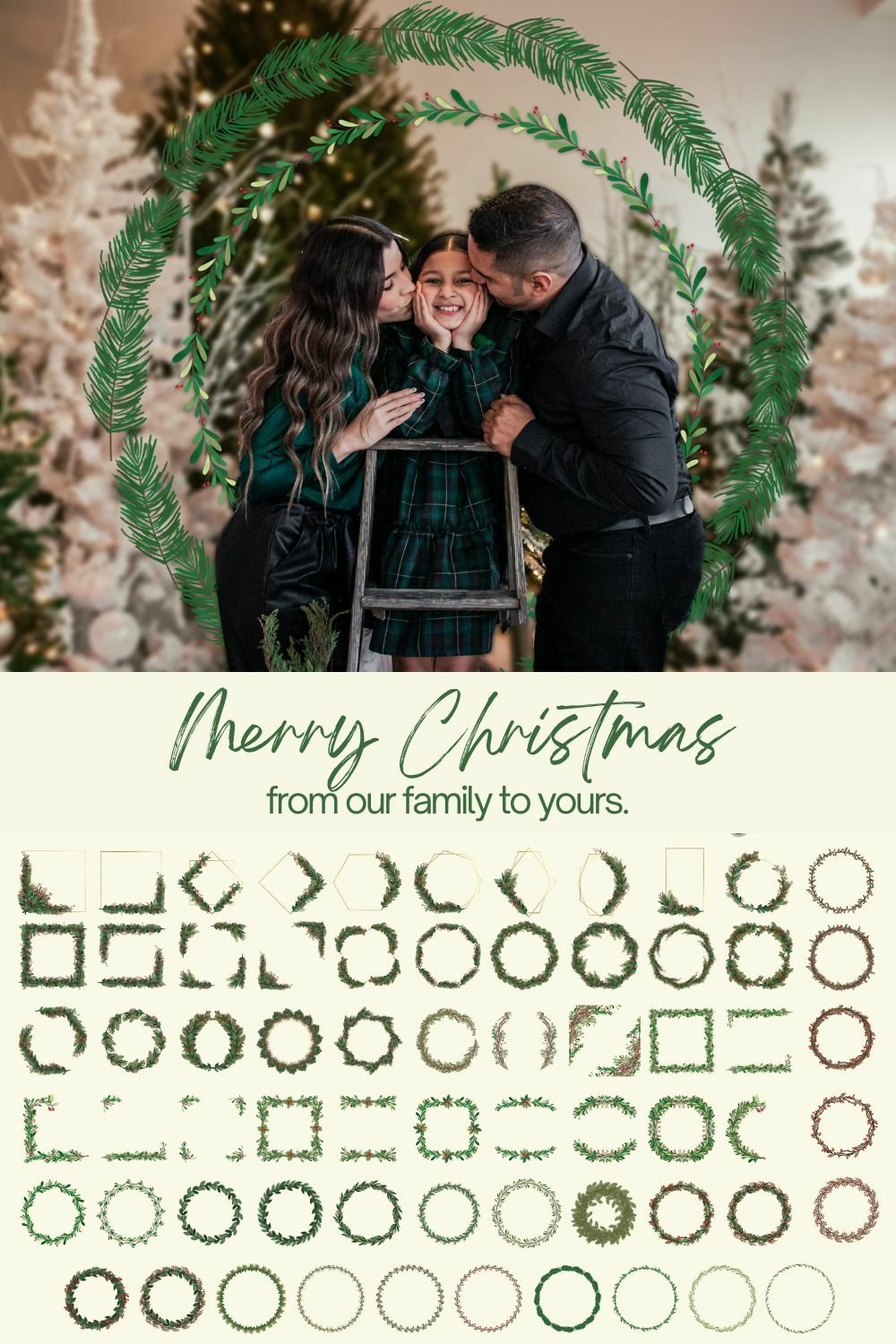 65 Christmas Wreath Photoshop Overlays