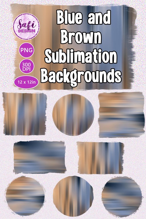 Blue and Brown Sublimation Backgrounds