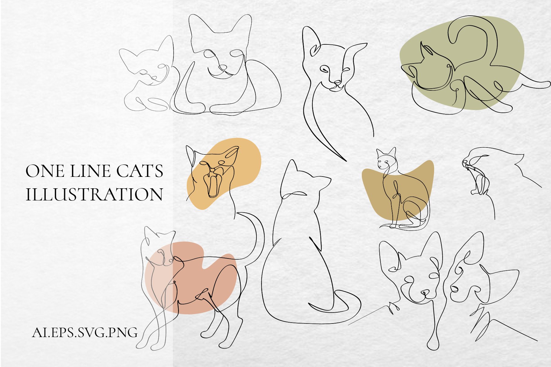 One line cats illustration (1208532)