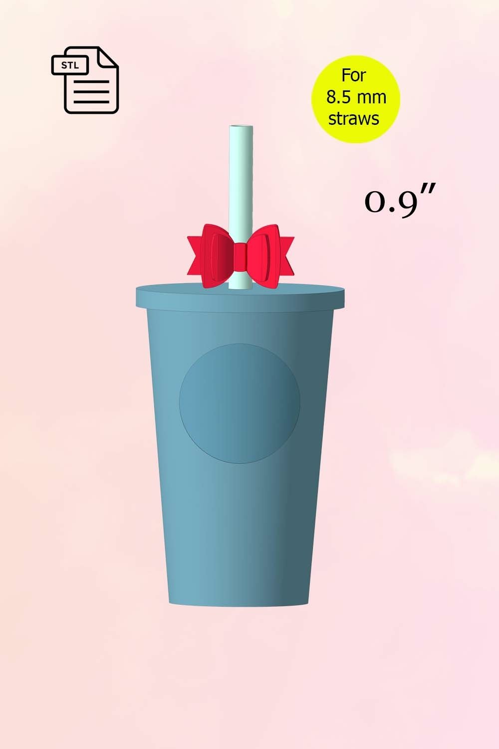 Bow Straw Topper STL File for 3D Printing (2721335)