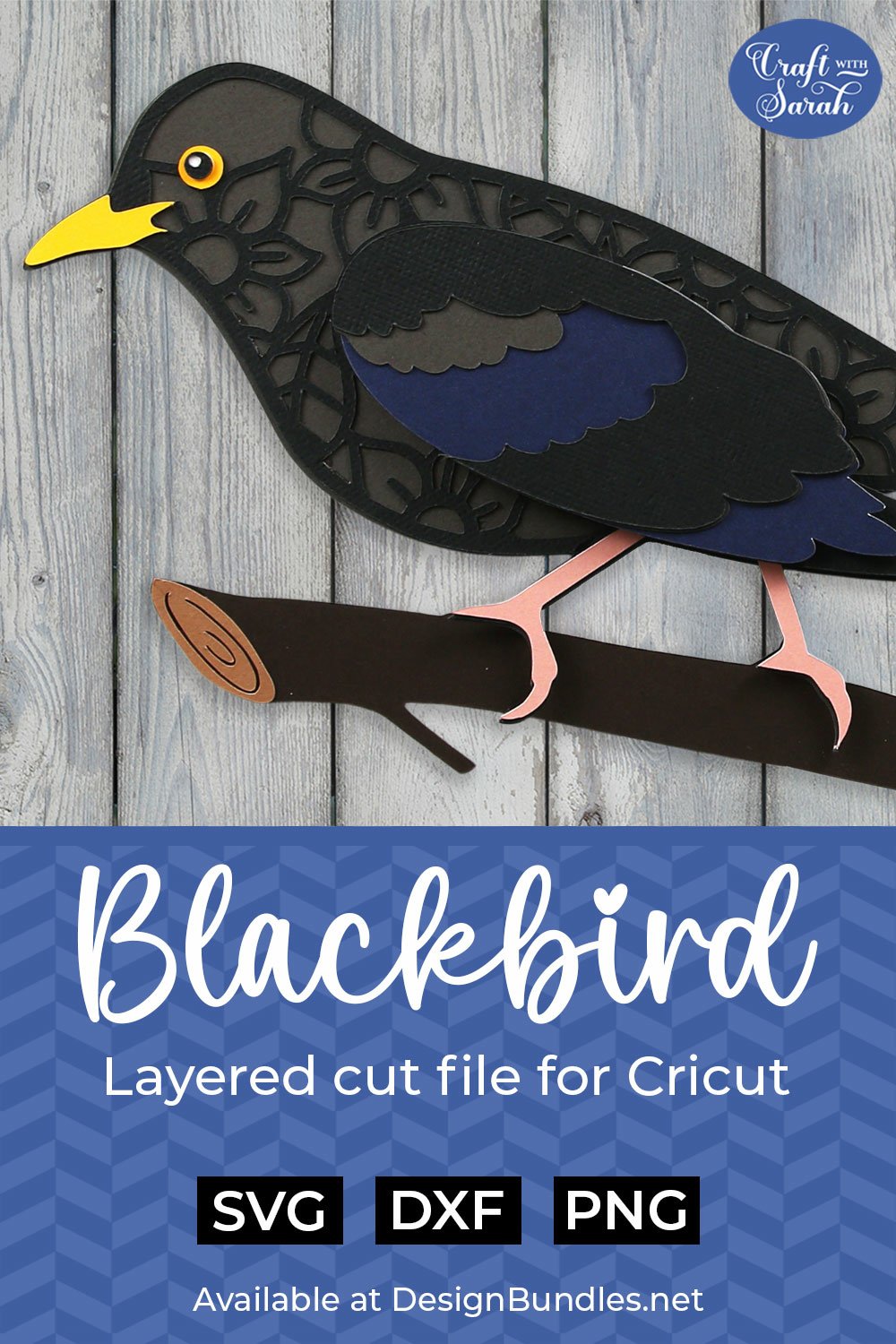 Blackbird SVG | Layered British Black Bird SVG