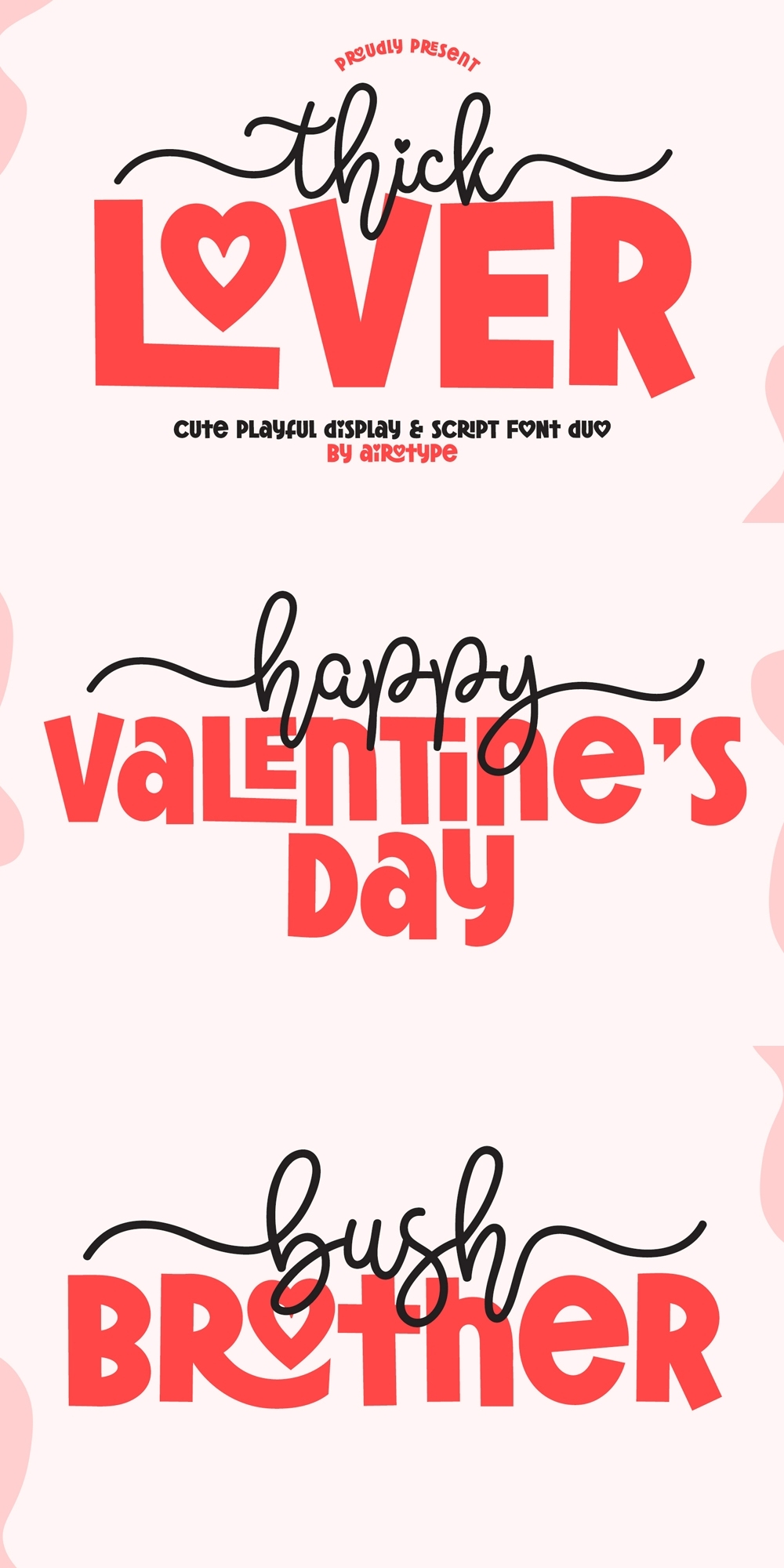 Thick Lover - Cute Display and Script Font Duo