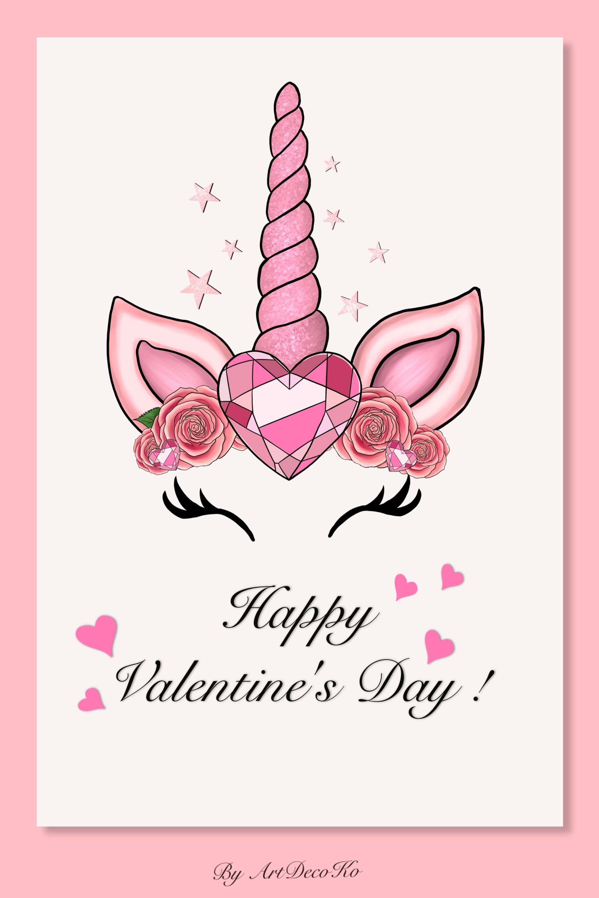 valentines day unicorn