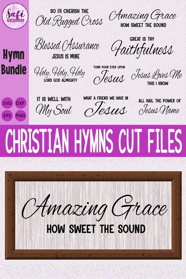 Hymn Cut File Bundle- SVG DXF EPS PNG (926075)