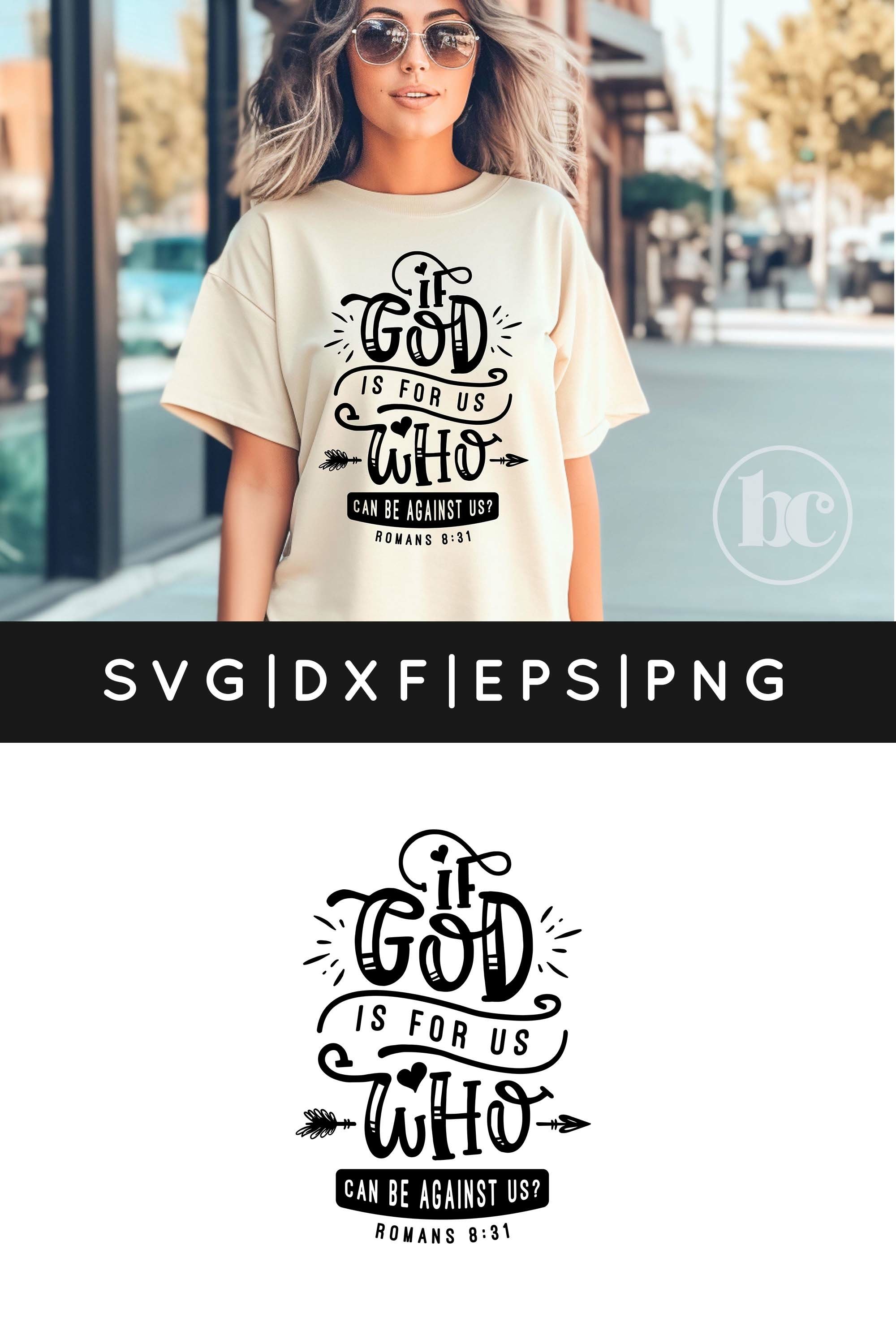 If God Is For Us Who Can Be Against Us SVG | Bible Verse SVG