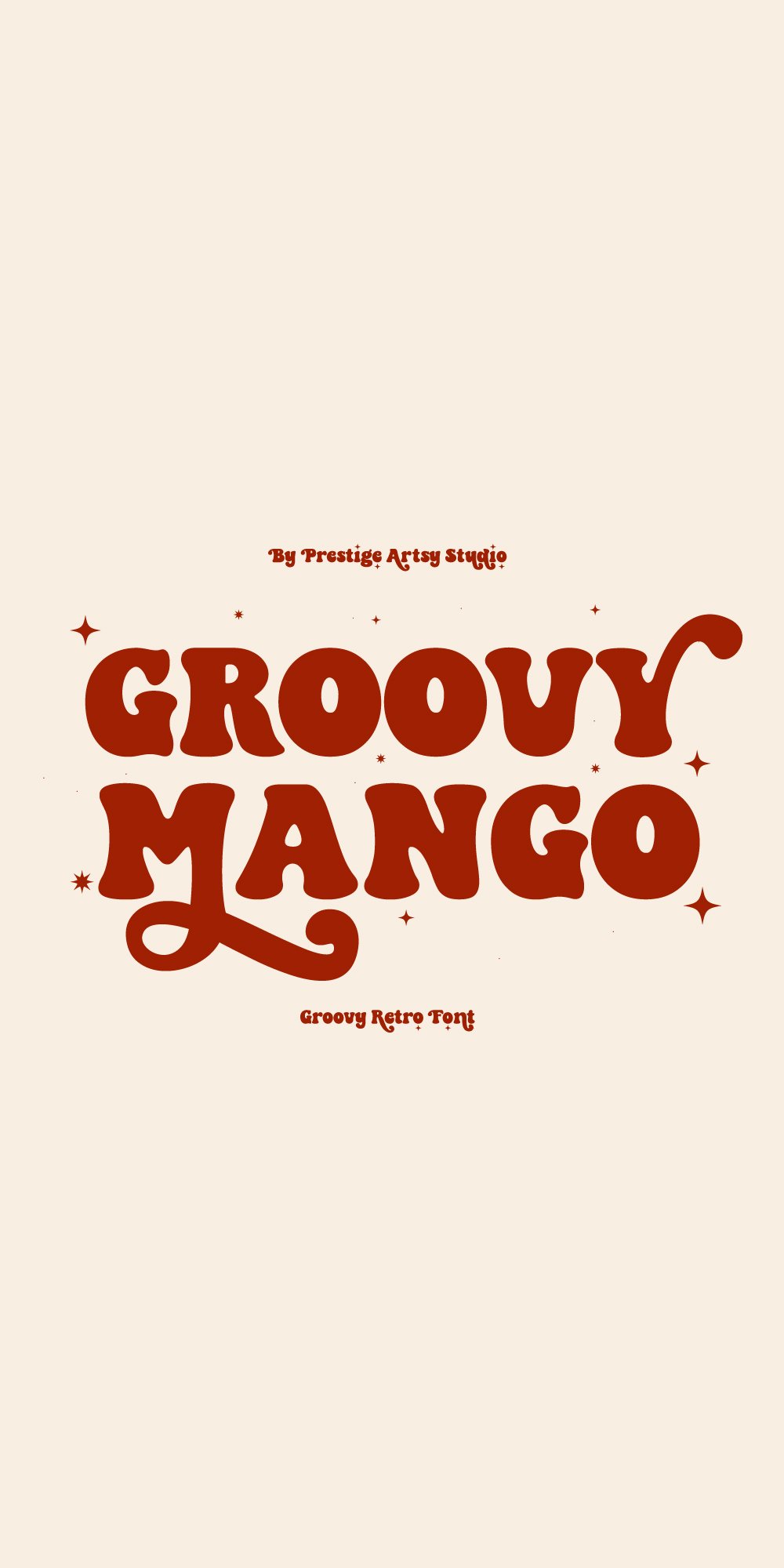 Groovy Mango A Modern Retro Groovy Font