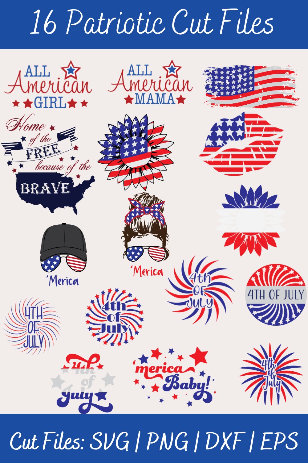 4th of July Bundle - 16 Patriotic SVG Bundle