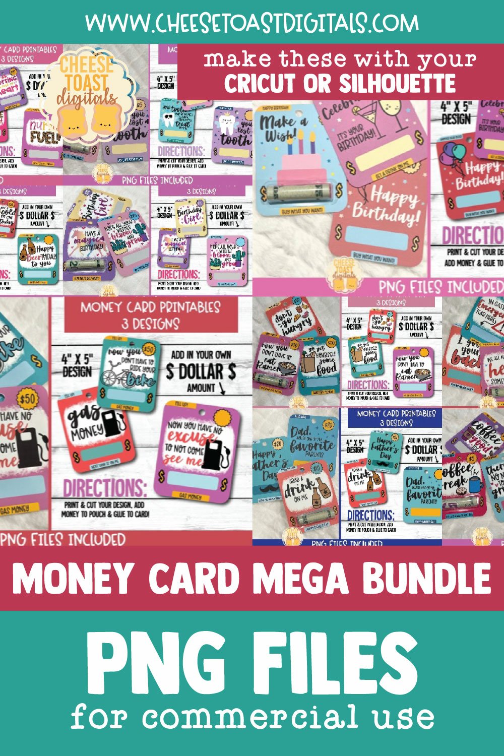 Money Card Mega Bundle Vol 2 | Money Holder PNG Designs