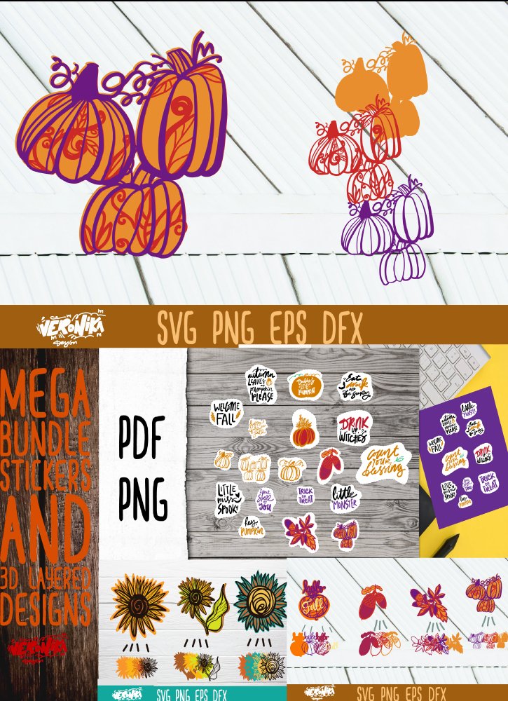 Halloween Mega bundle | 3d layered and stickers