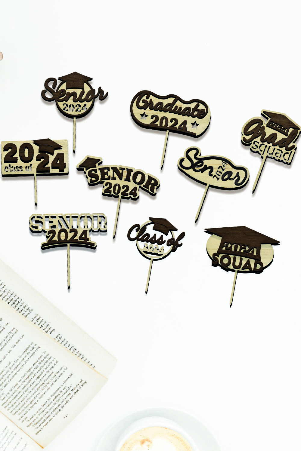 Graduation Toppers Set Layered Templates