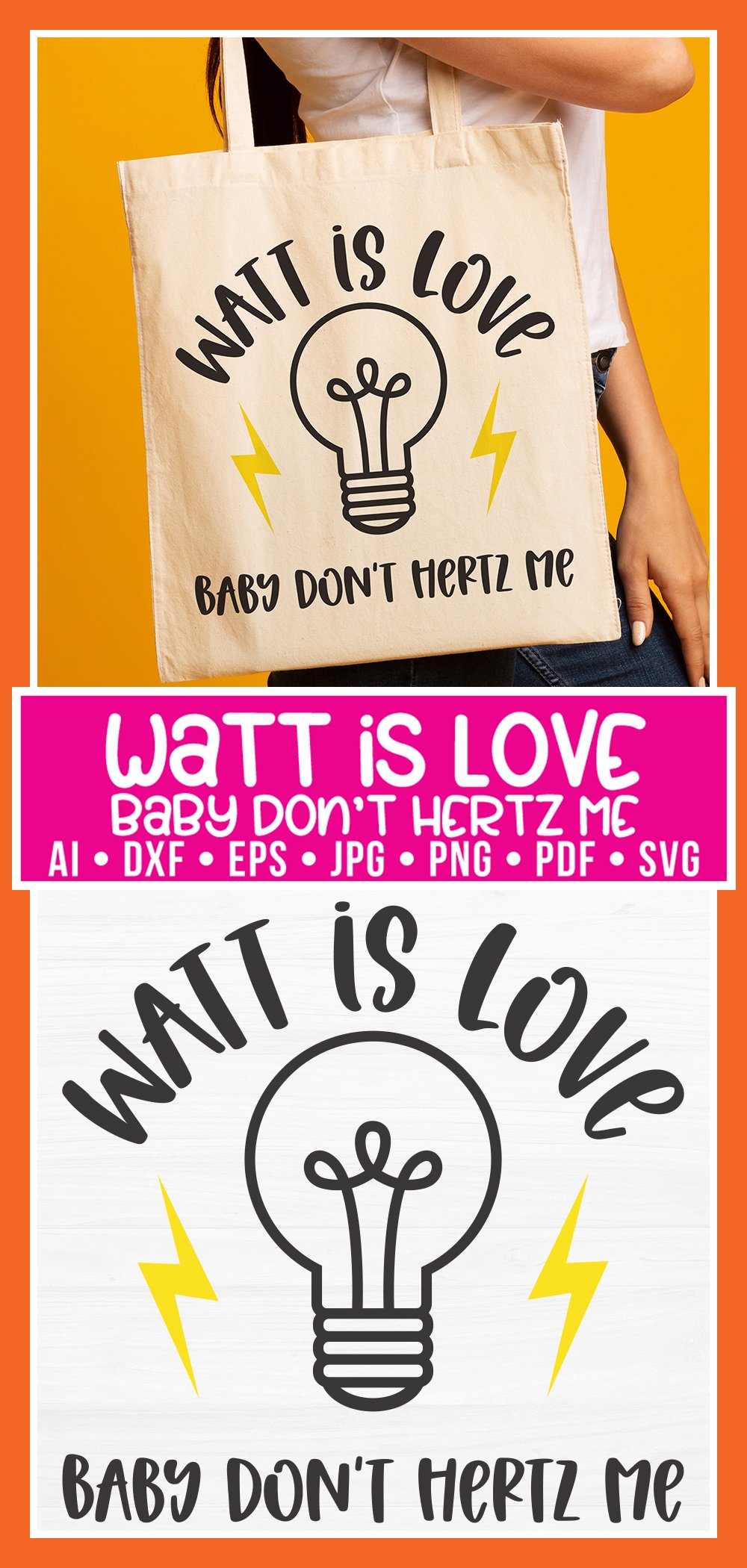 Watt is love baby don't hertz me SVG
