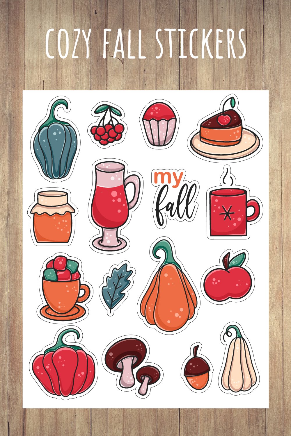 Cozy fall bundle, printable and Digital stickers