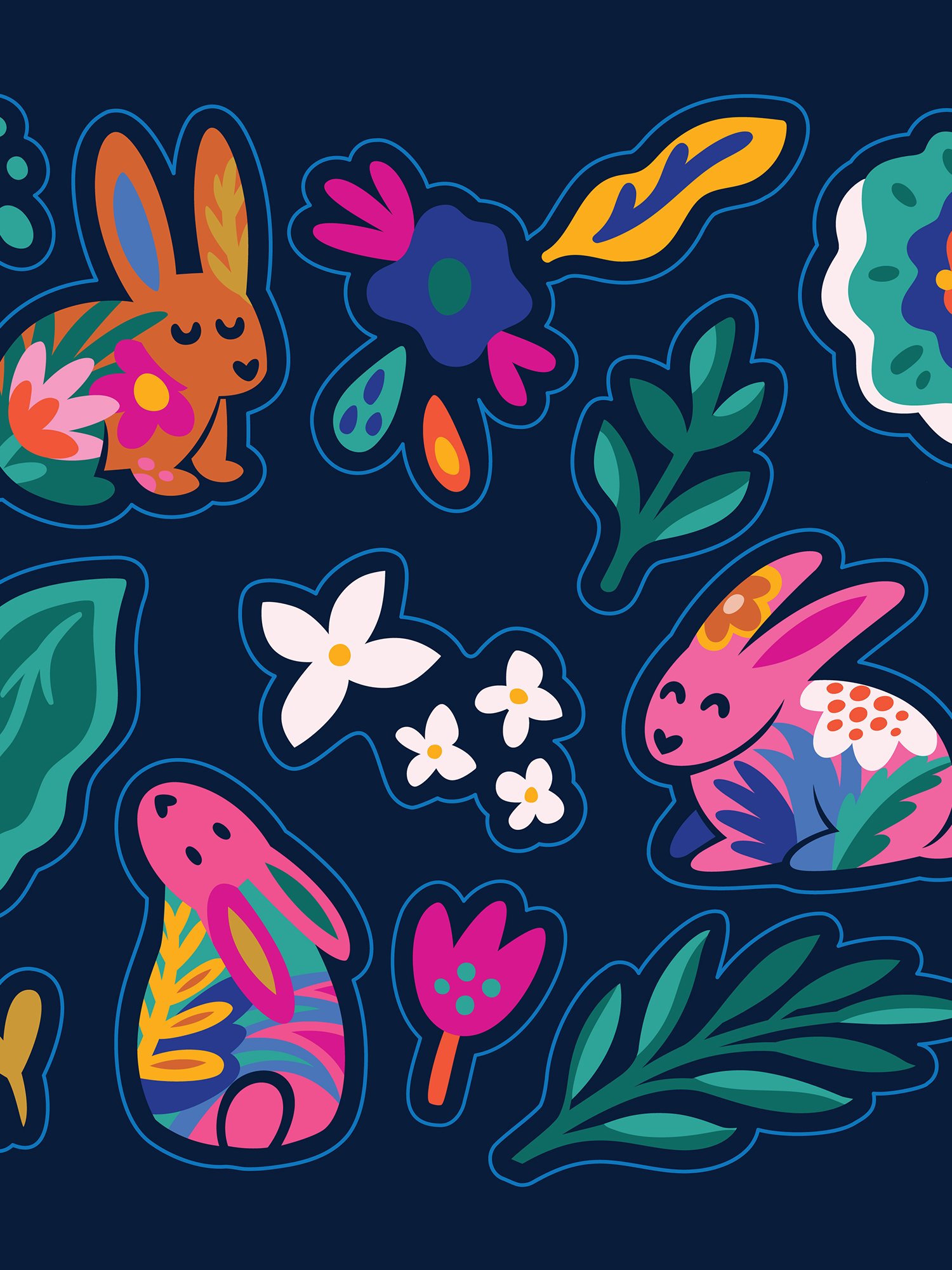 Lovely floral bunnies (2183312)