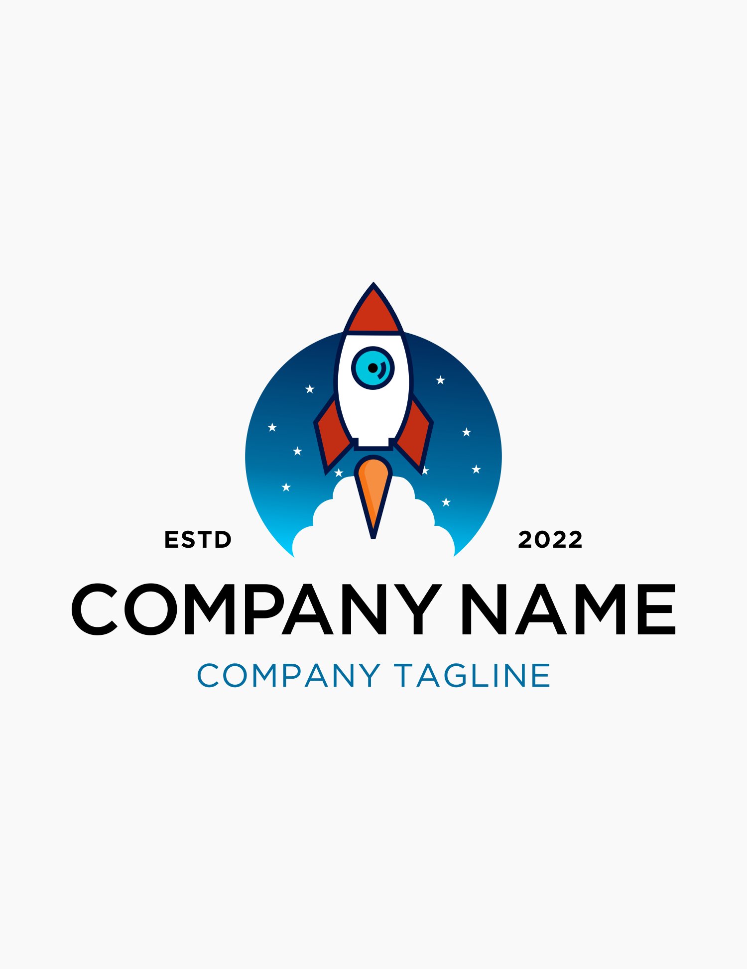 Space Rocket Logo Designs Vector