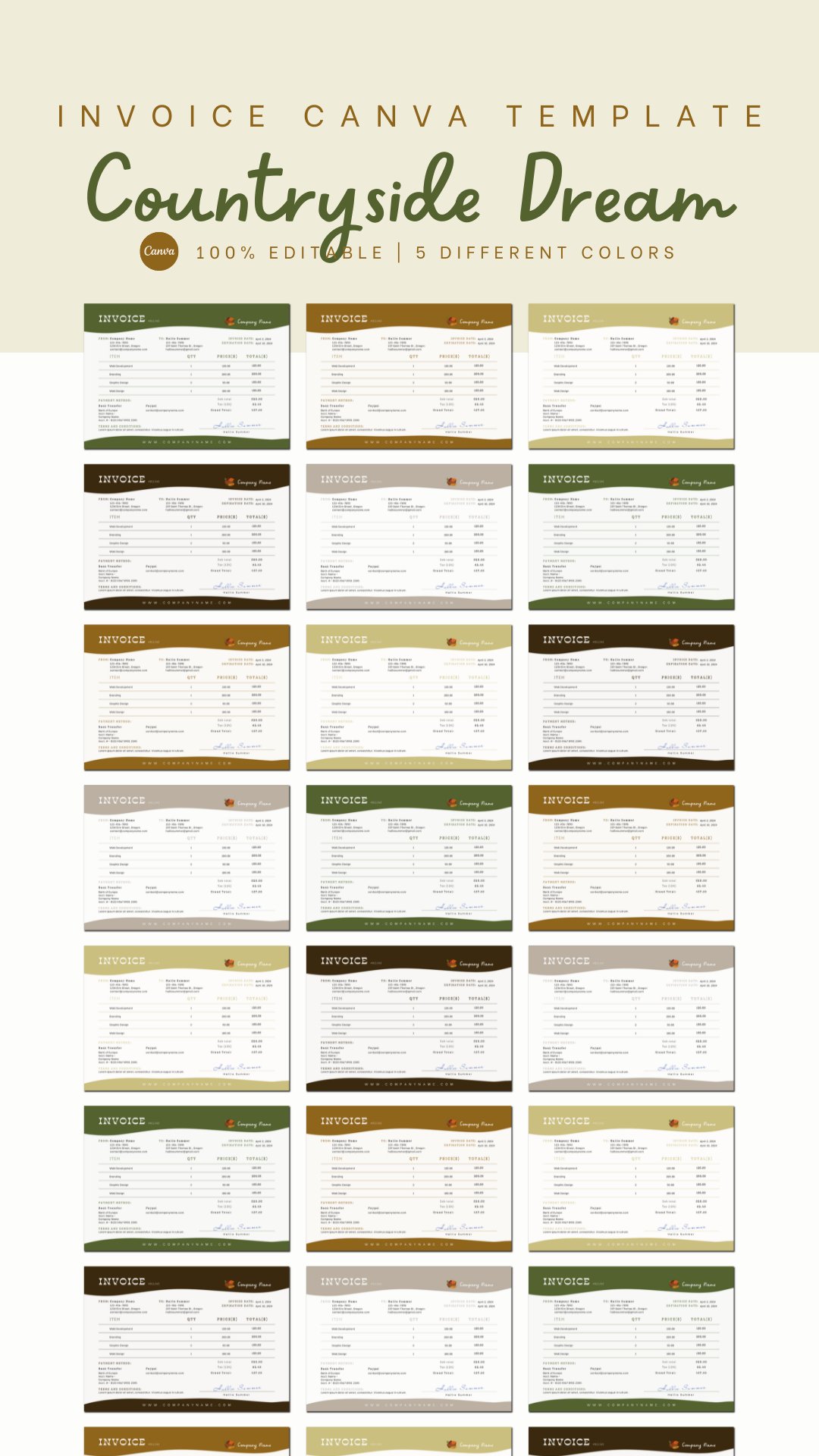 INVOICE CANVA TEMPLATE (4025577)