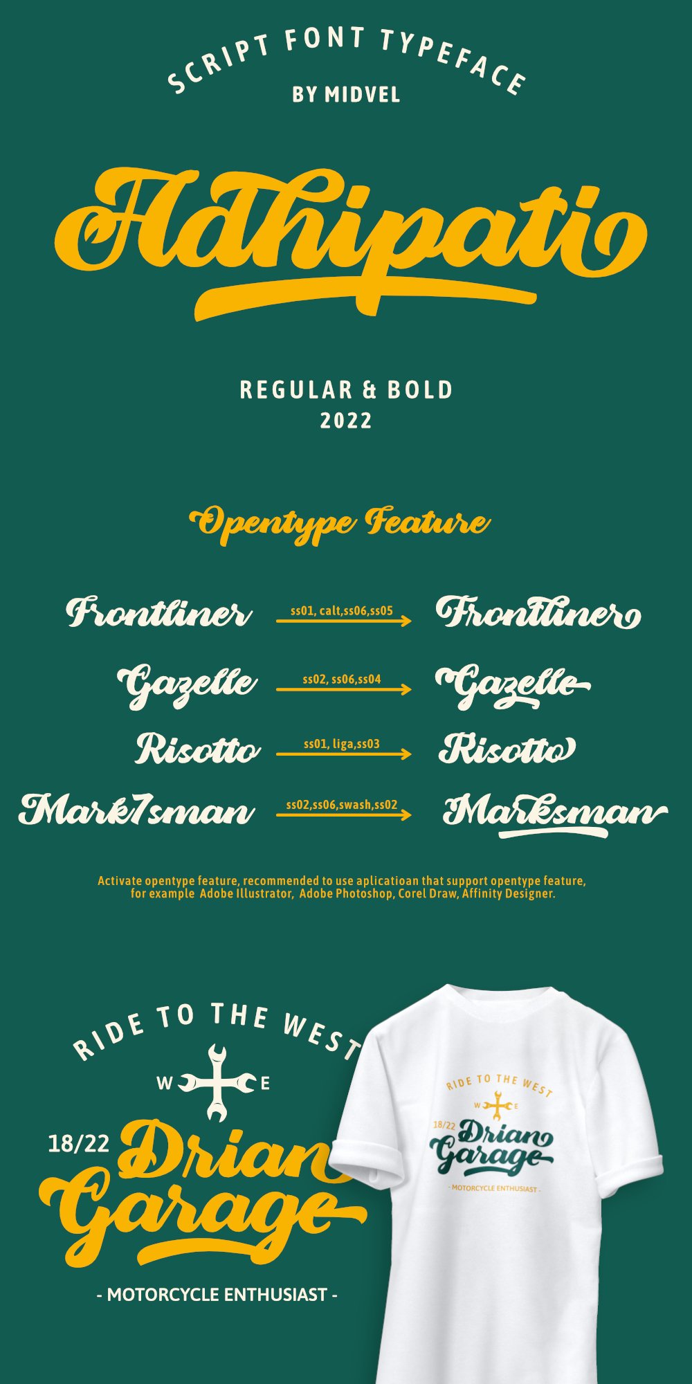 Adhipati - Modern Script Font