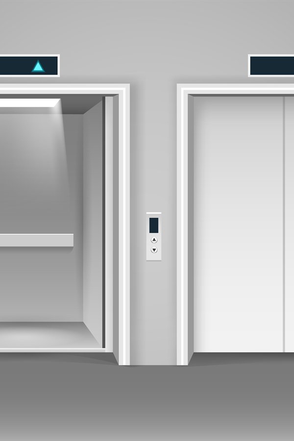 Realistic steel elevators