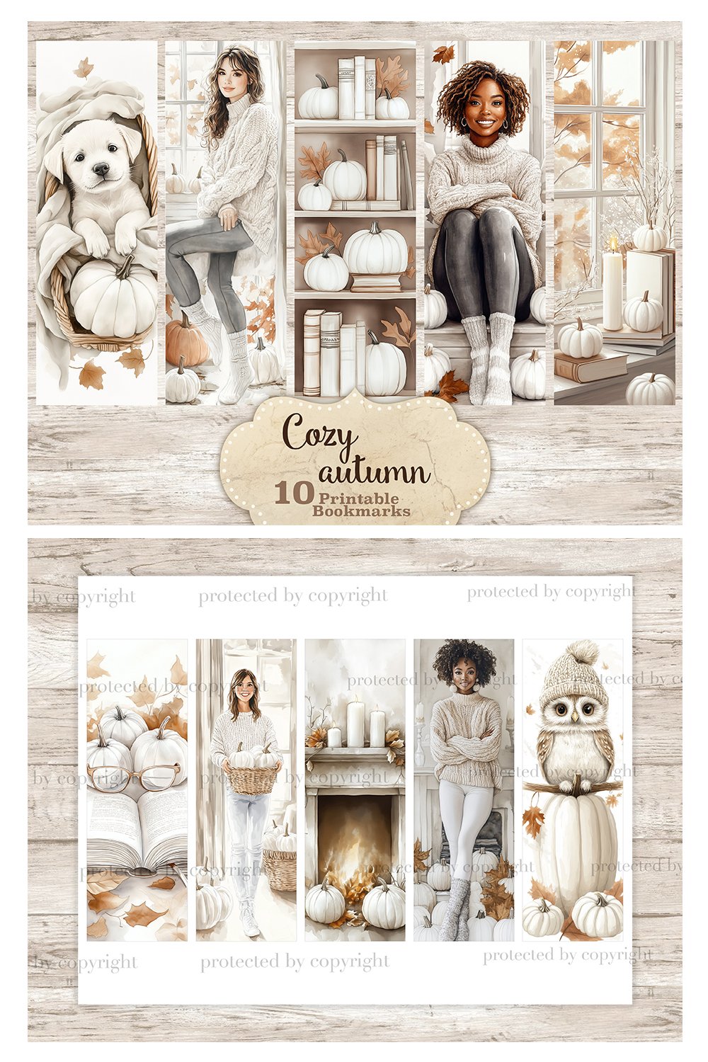 Cozy Autumn Bookmarks | Fall Printable Paper