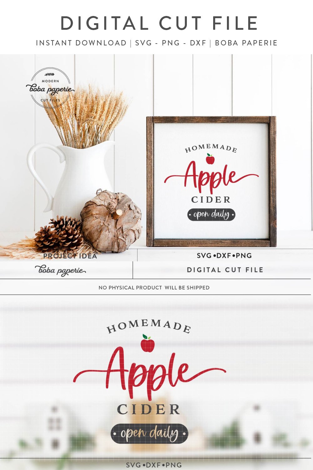 Homemade Apple Cider SVG | Rustic Fall sign svg