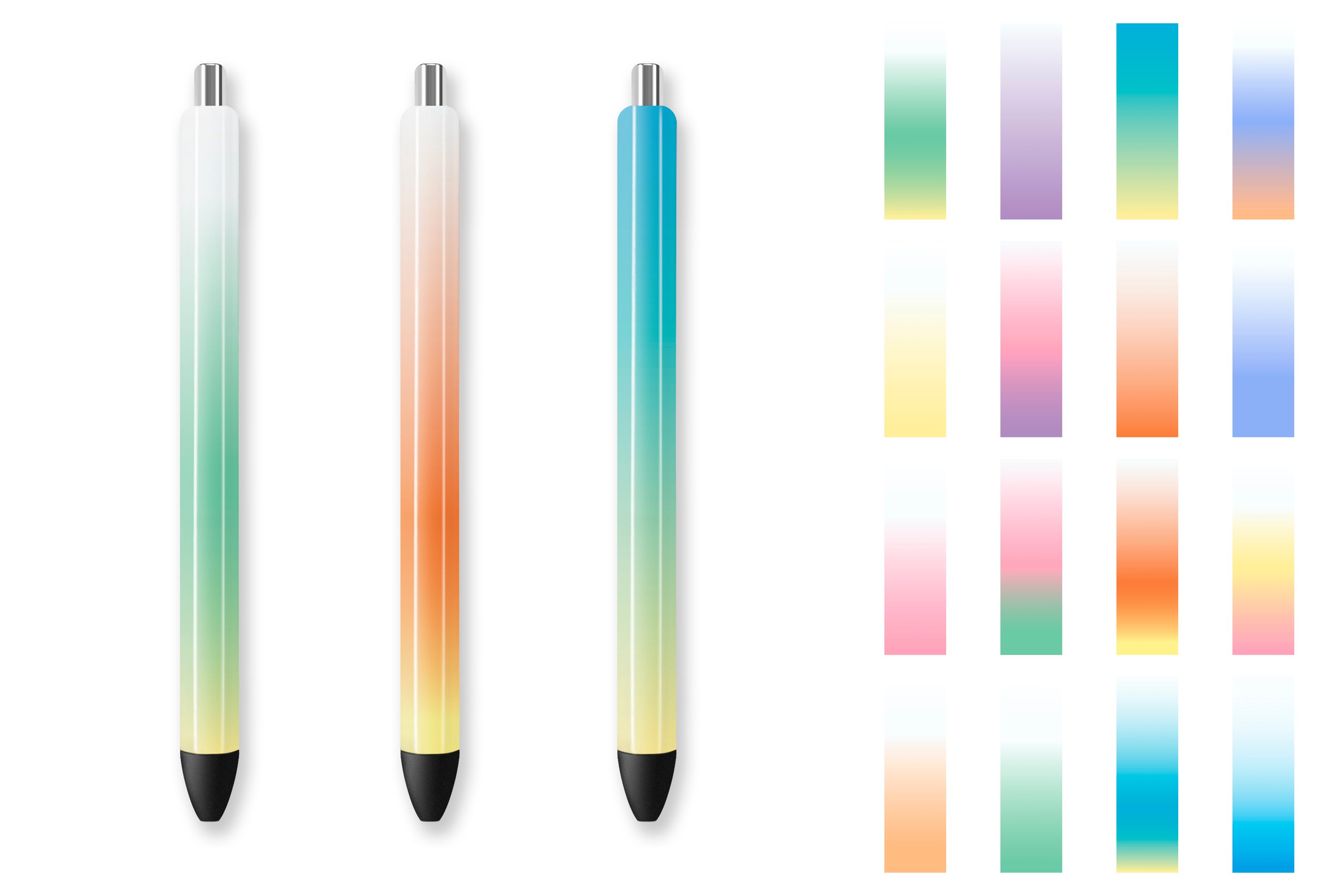 Gradient Pen wraps, bundle PNG sublimation