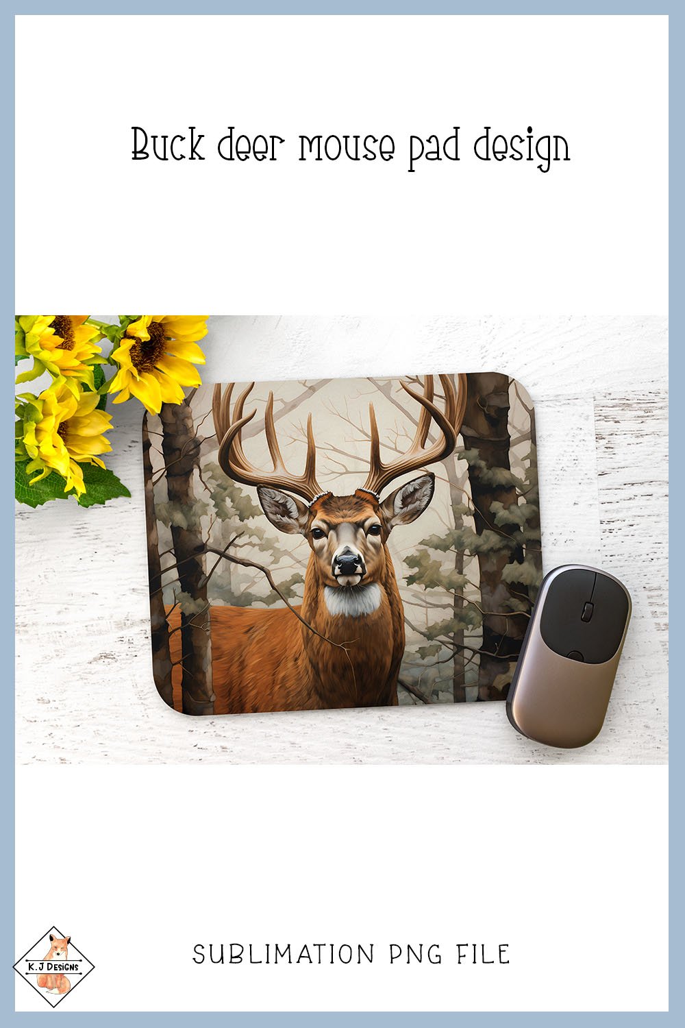 Buck Deer Mouse Pad sublimation Design