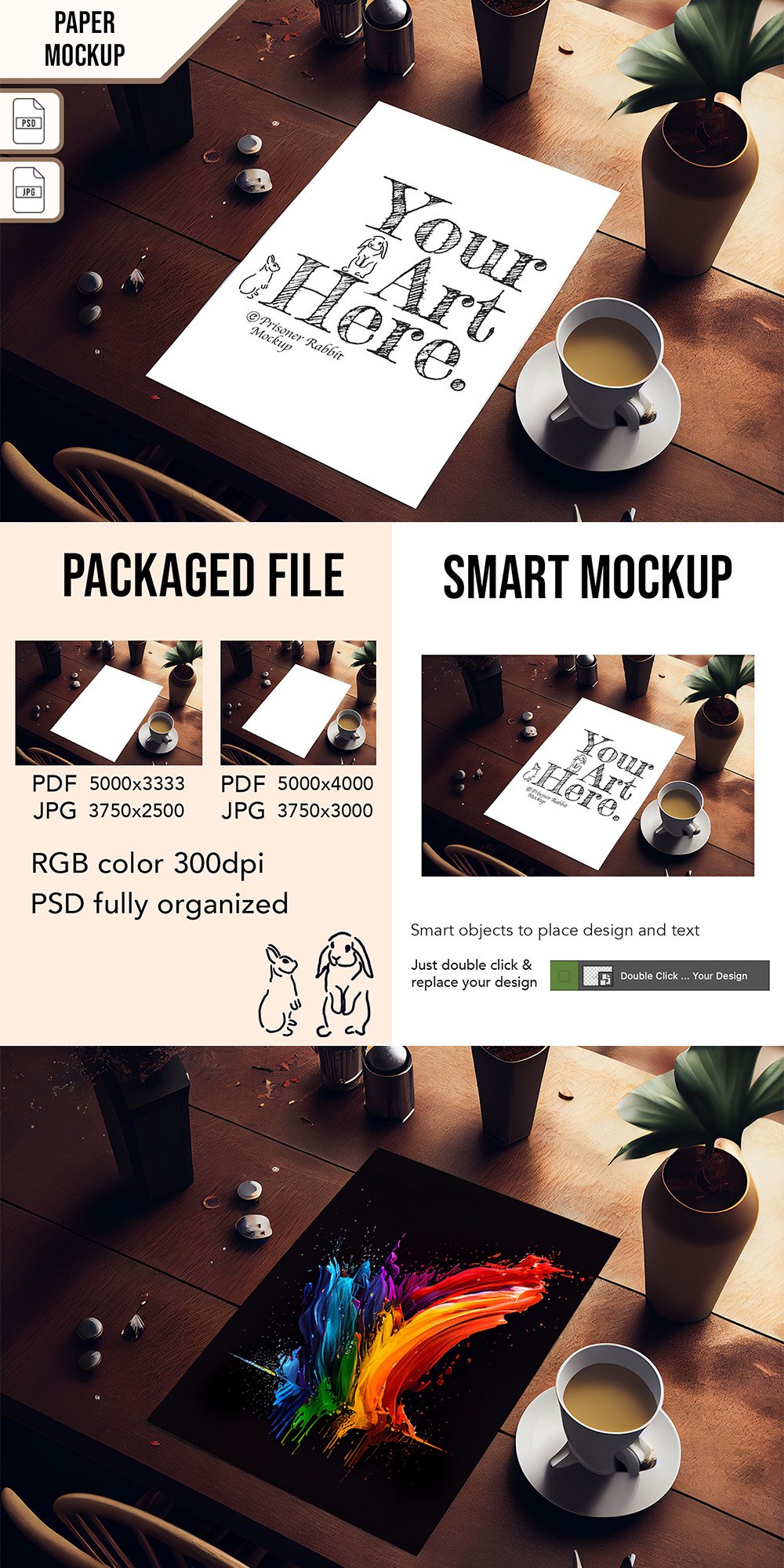 Sketch Pad Drawing Smart Mockup PSD & JPG Template (2772699)