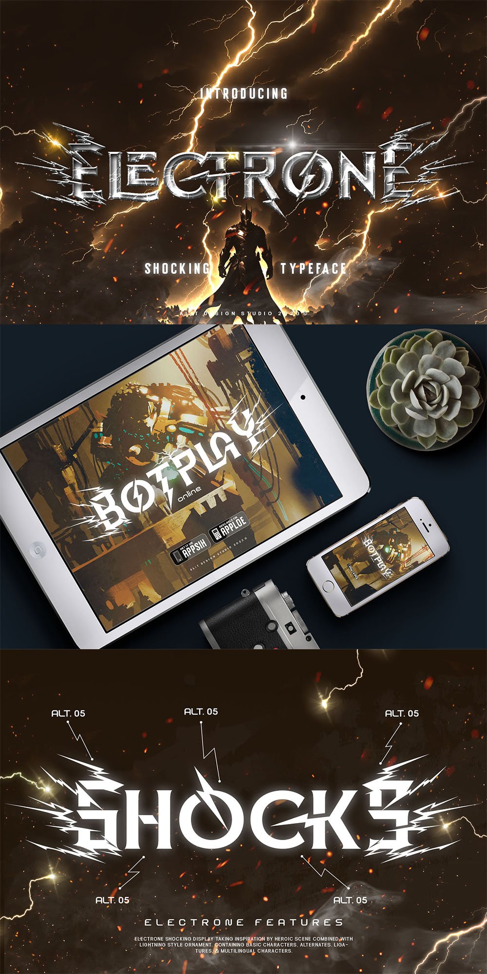 Electrone Superhero Font