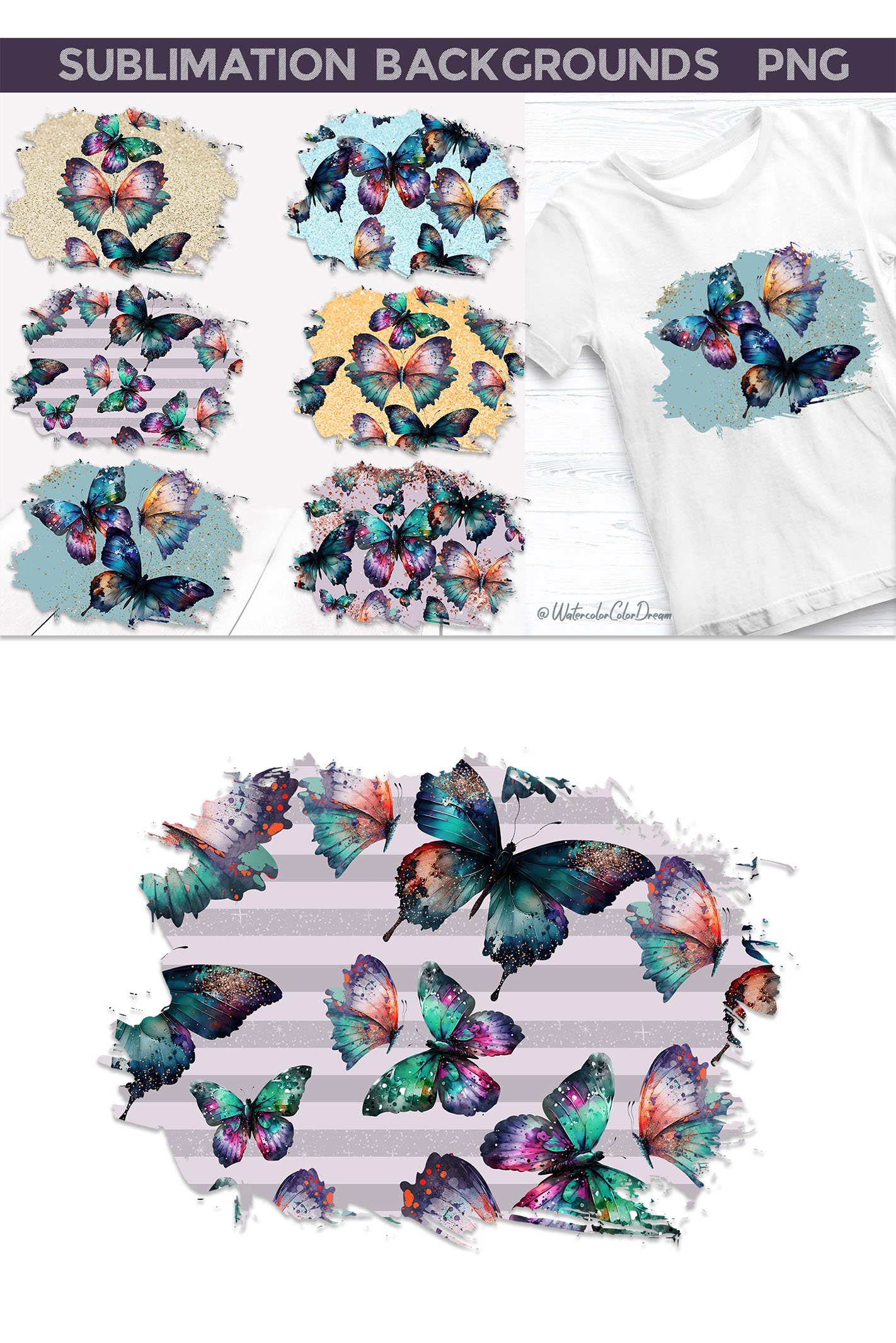 Butterfly Background | Butterfly Sublimation Design