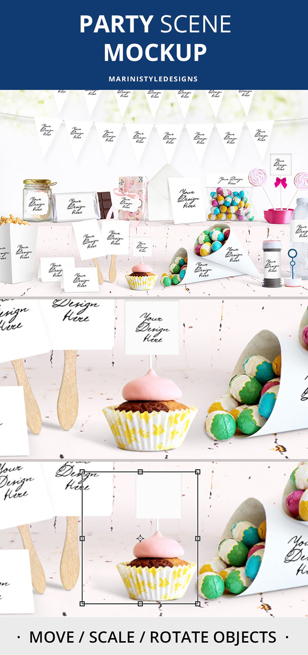 Party Decoration Mockup Bundle, Party Scene (315836)