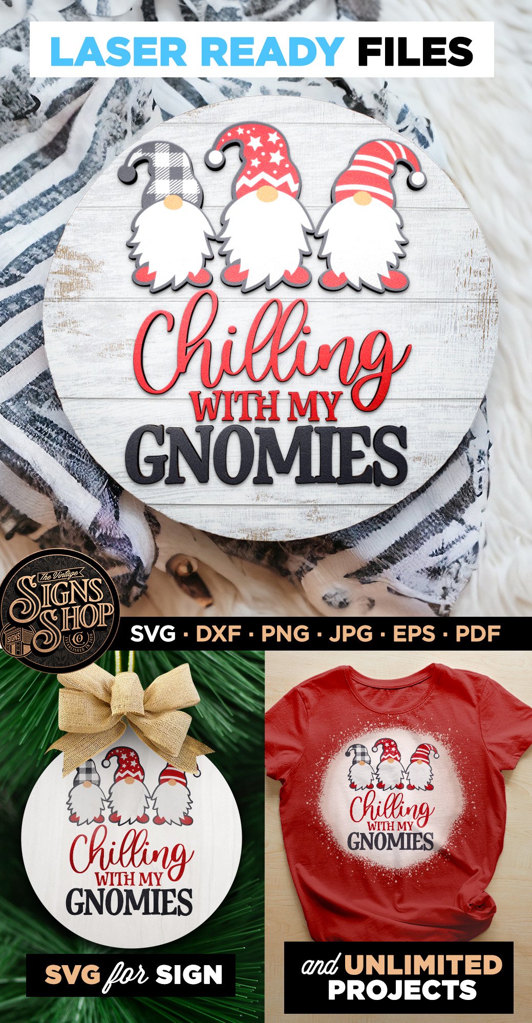 SVG Christmas Gnome Sign