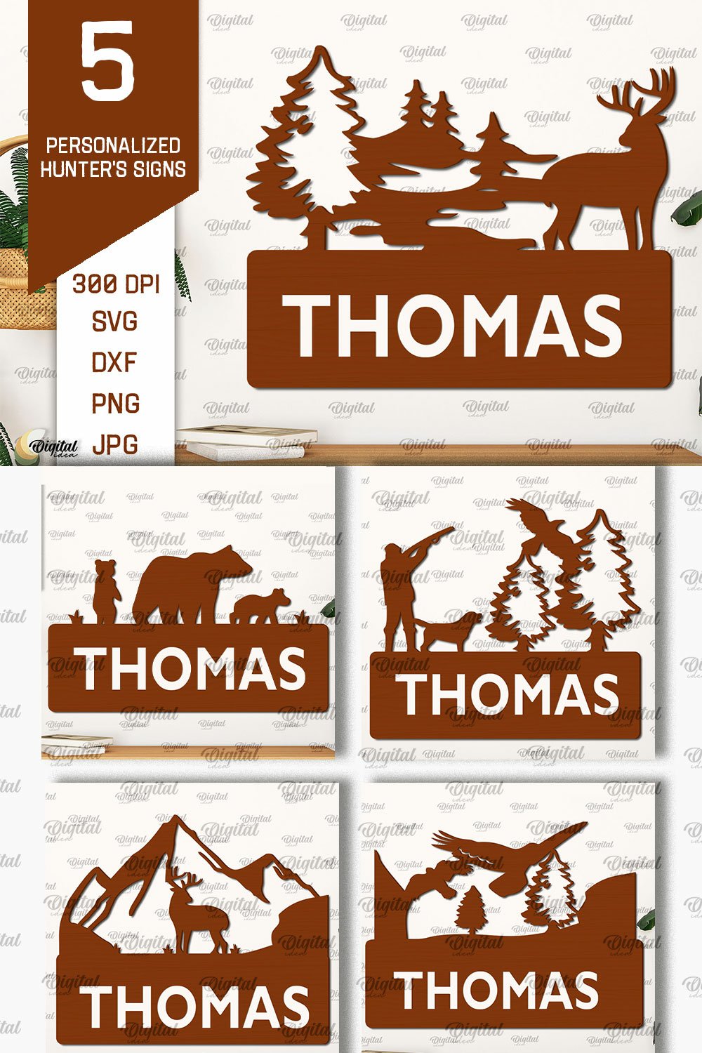 Personalized Hunter's Signs Laser Cut Bundle