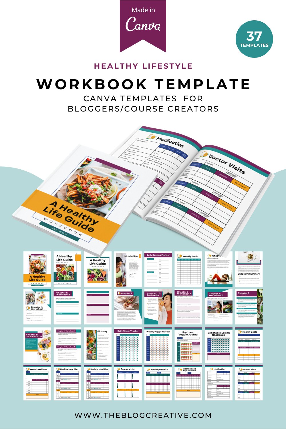 Health Canva Workbook and Planner Template