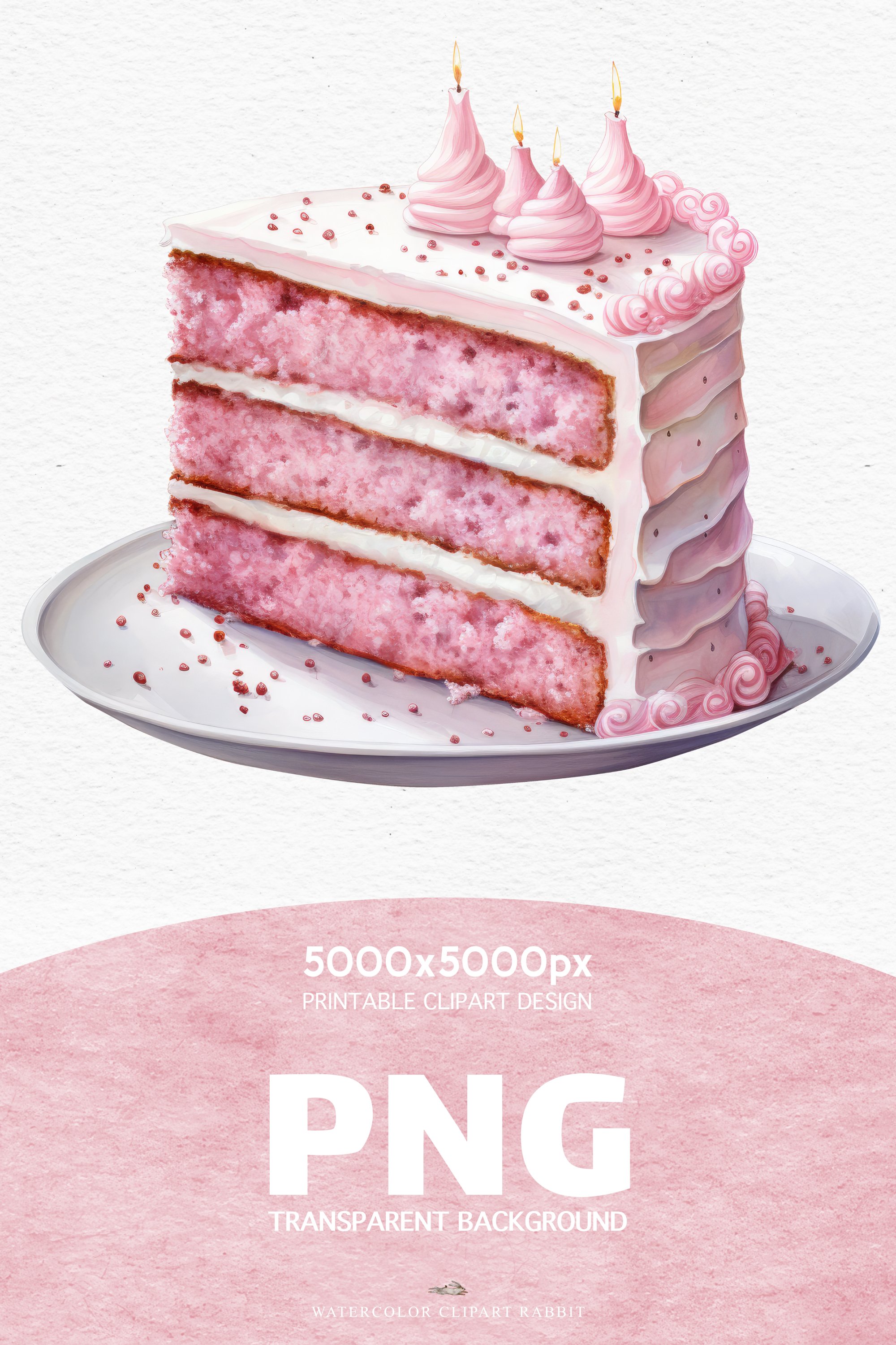Pink Birthday Cake Clipart Bakery Food Sweets Girl PNG