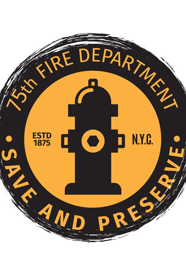 Fire department grunge label