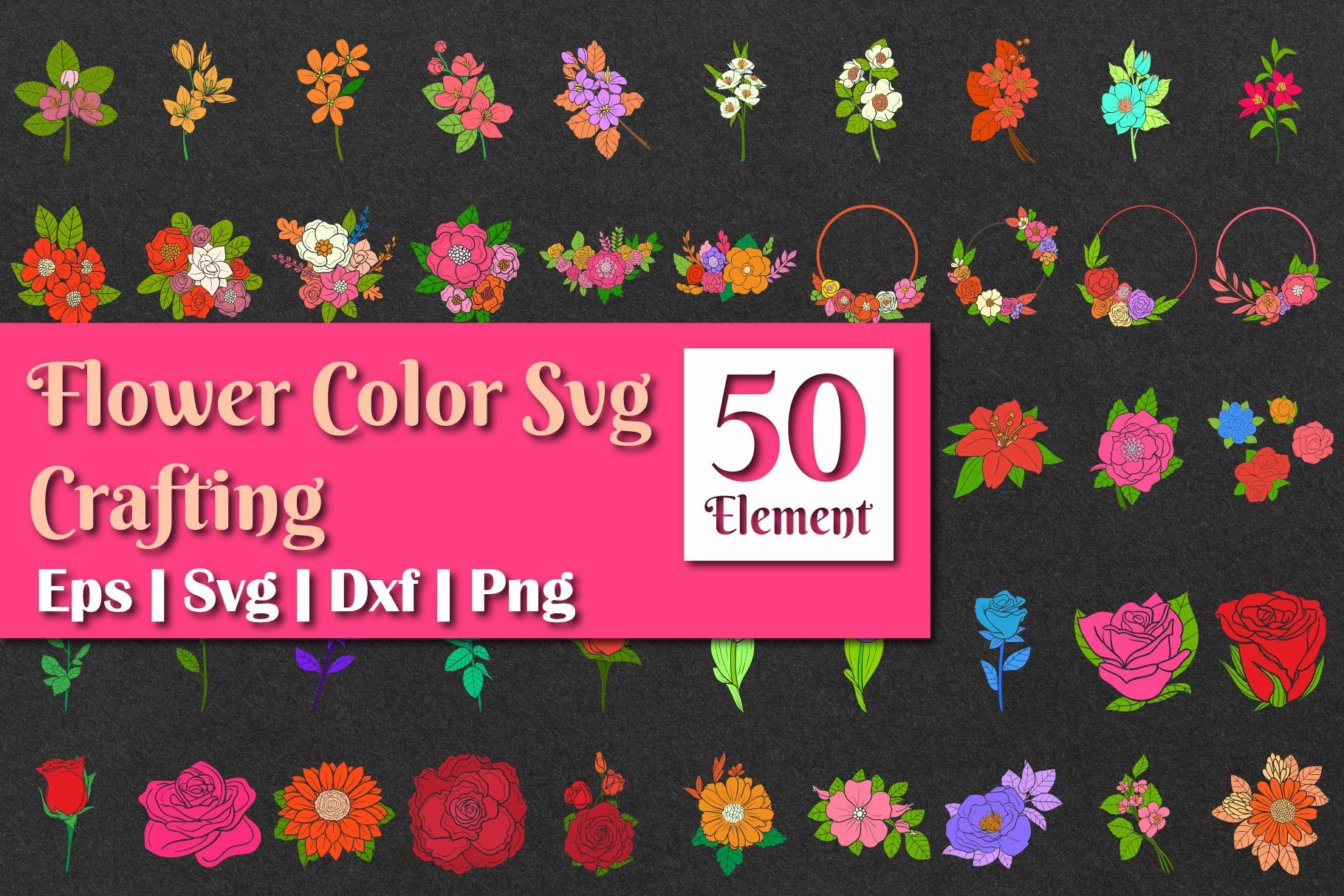 Flower color SVG crafting