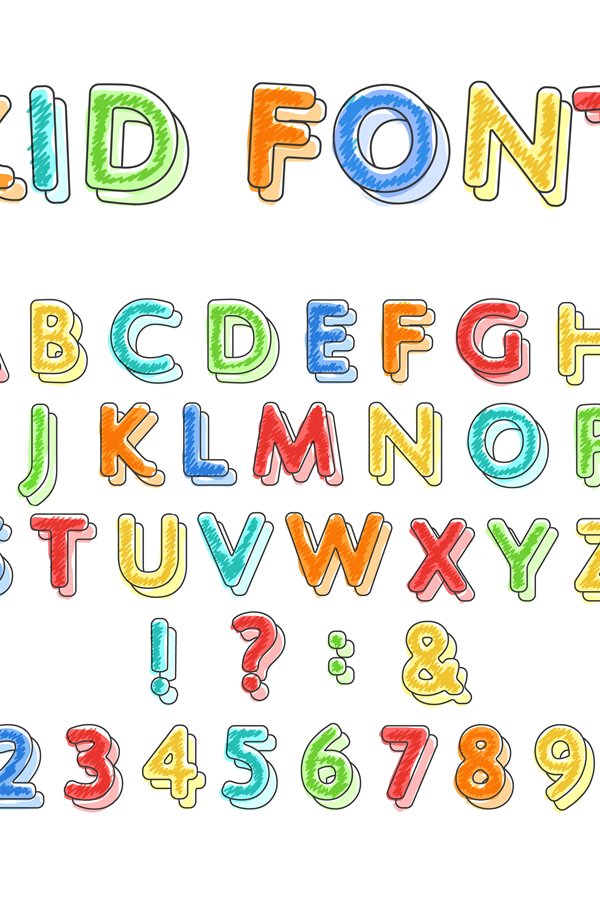 Colorful doodle alphabet (1193919)