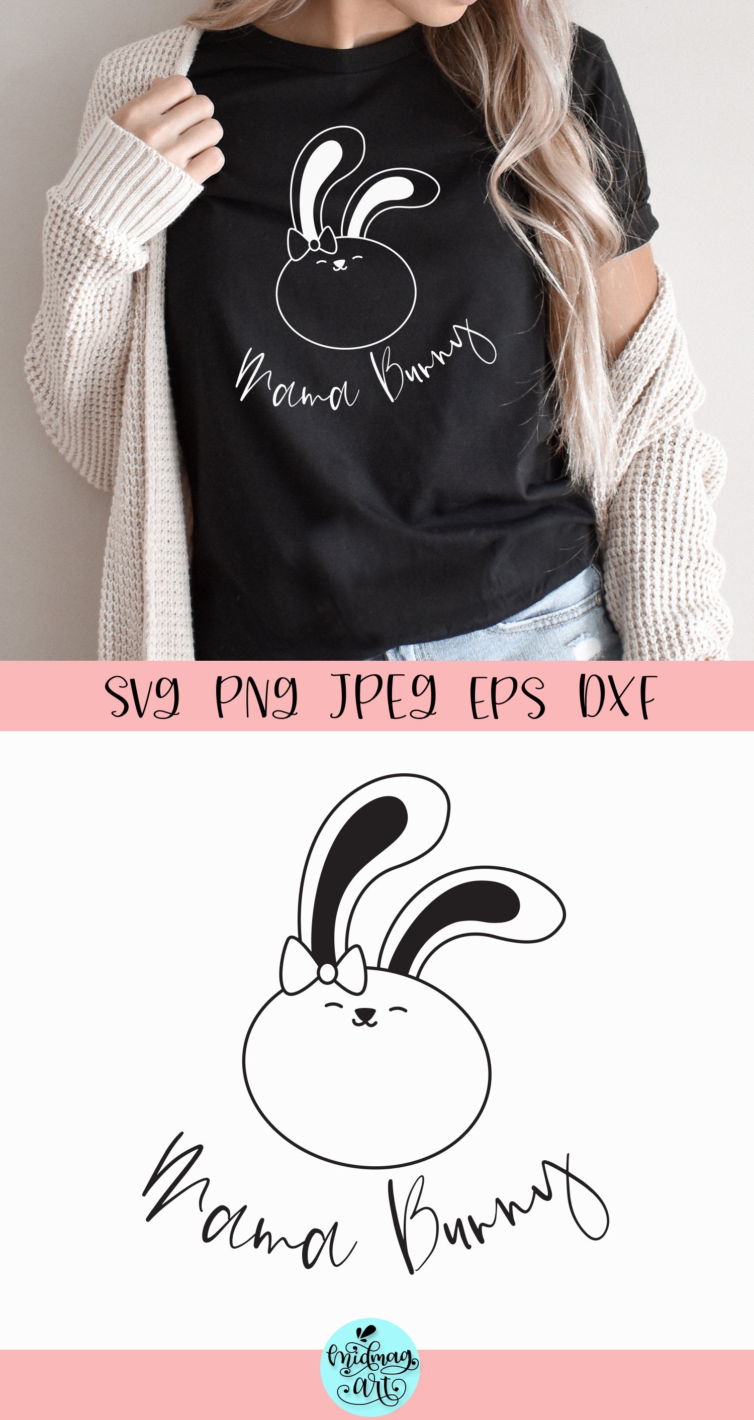 Mama bunny svg, Easter svg (1836663)