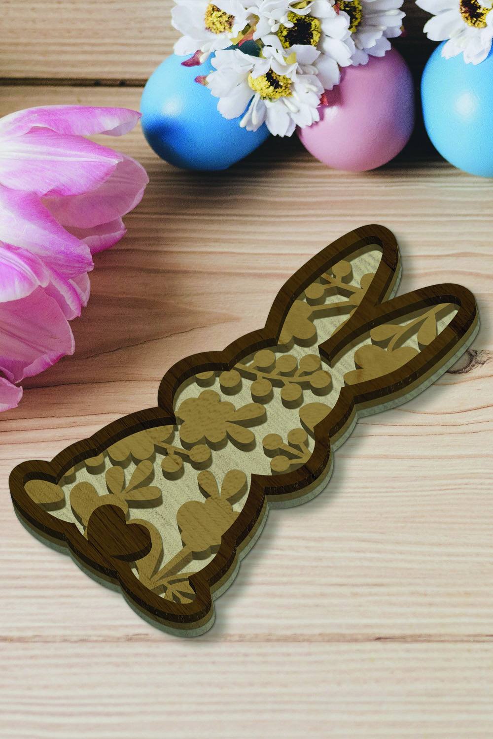 Easter Decorative Rabbit Cut Template