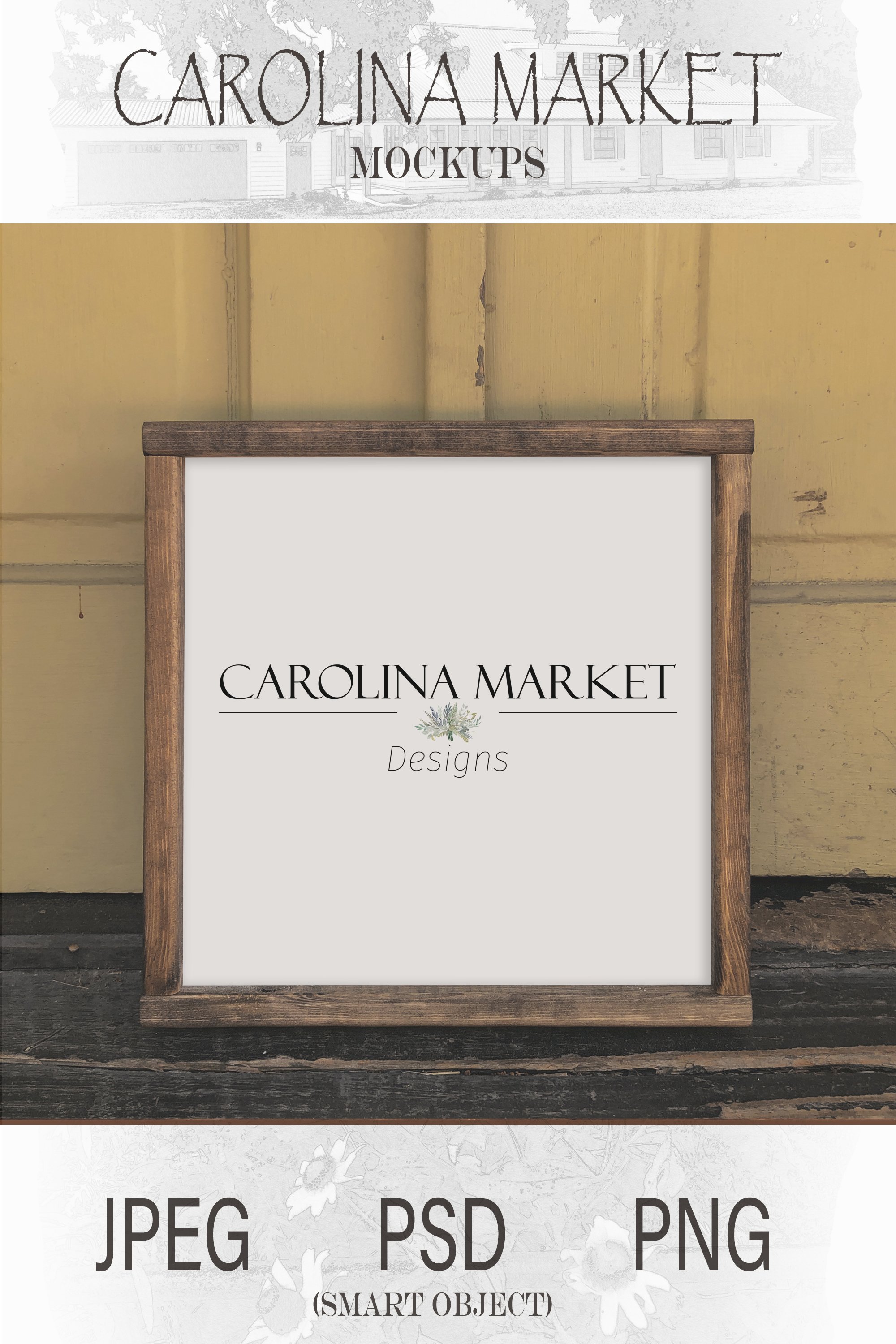 Square Wood Sign Mockup | PSD Digital Download | (883544)