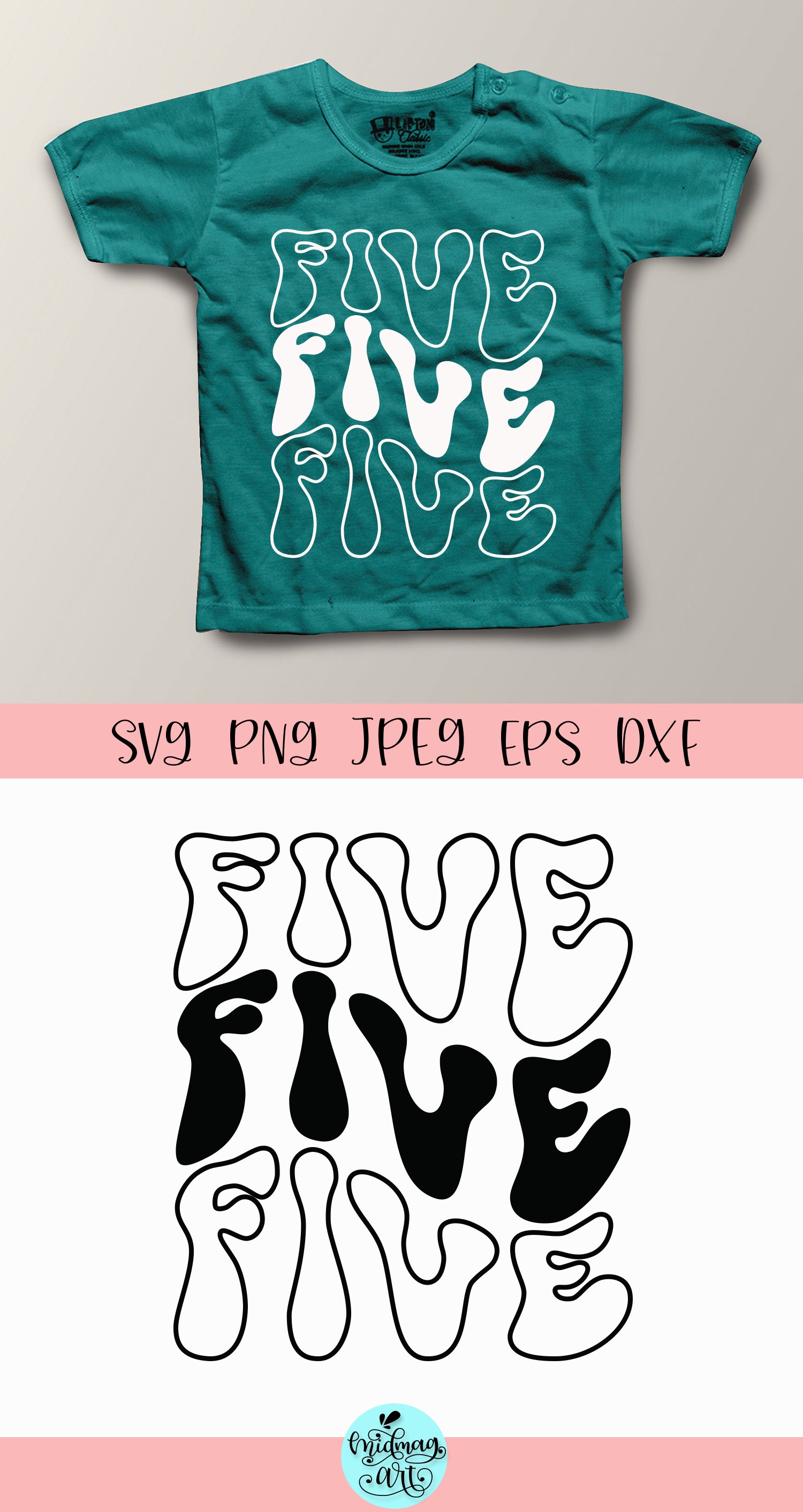 Five svg, birthday svg