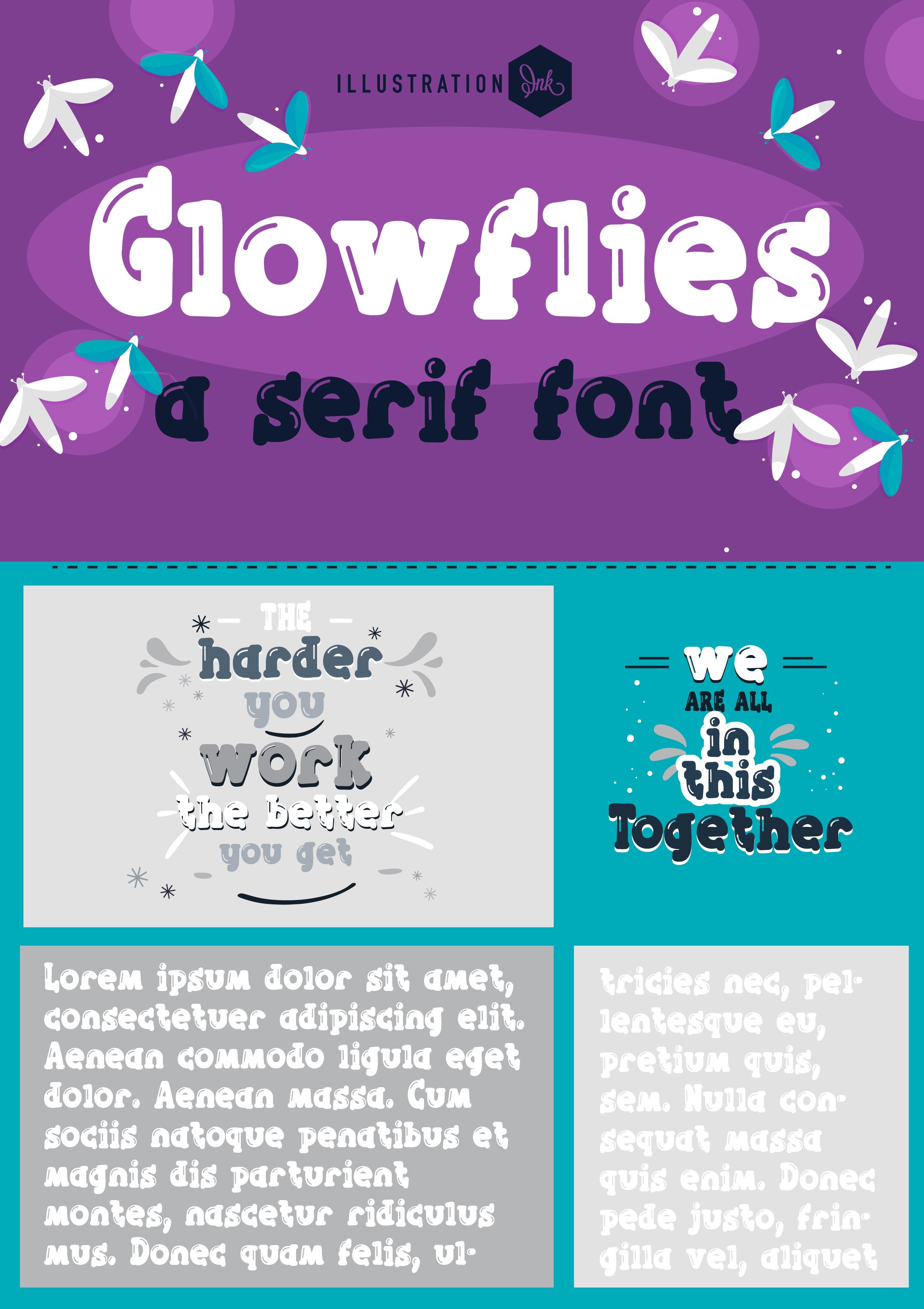 Hand-crafted, font for kids and school
