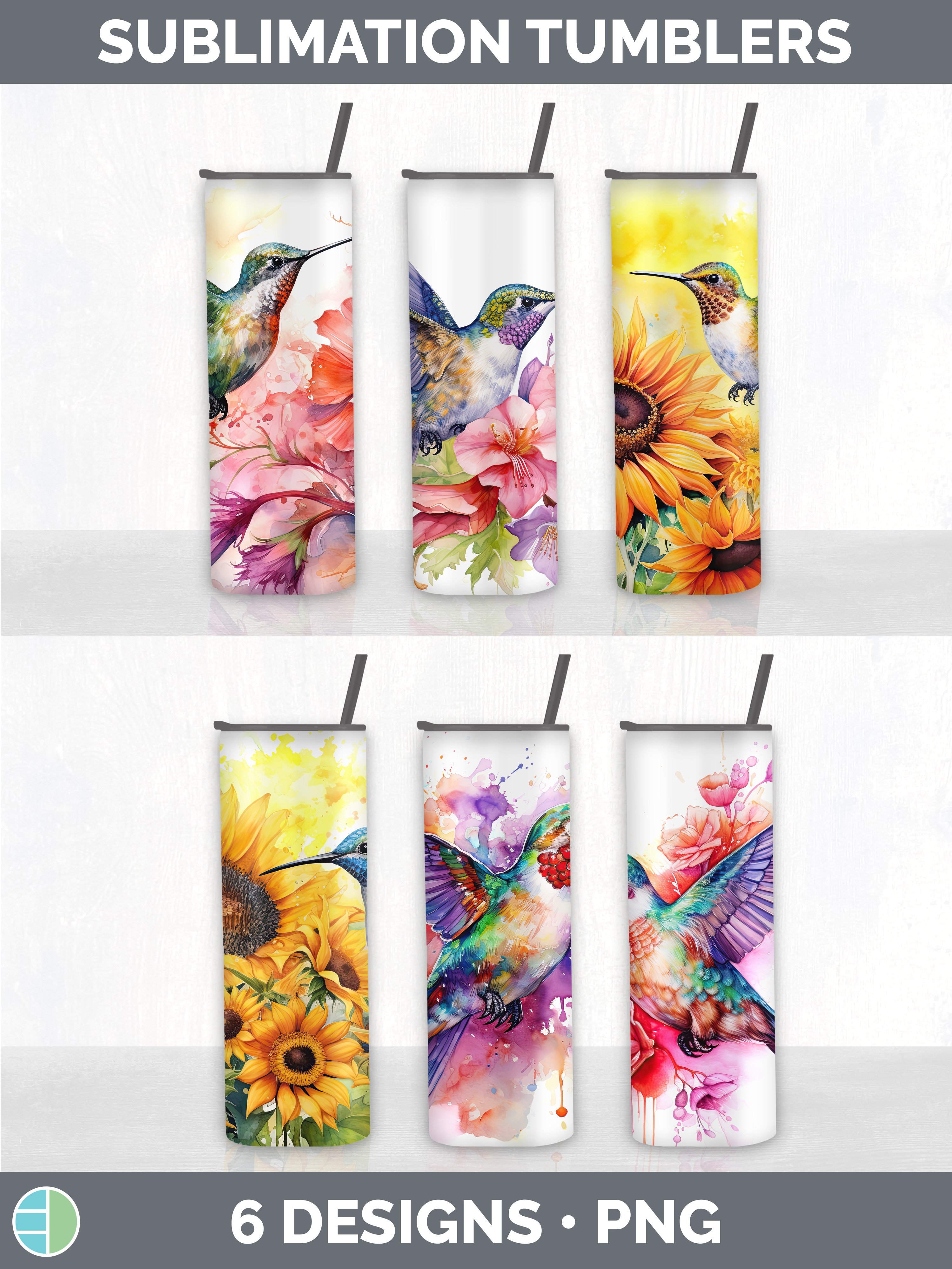 Pretty Hummingbird Bird Tumbler | Bundle 20 oz Skinny Tumble