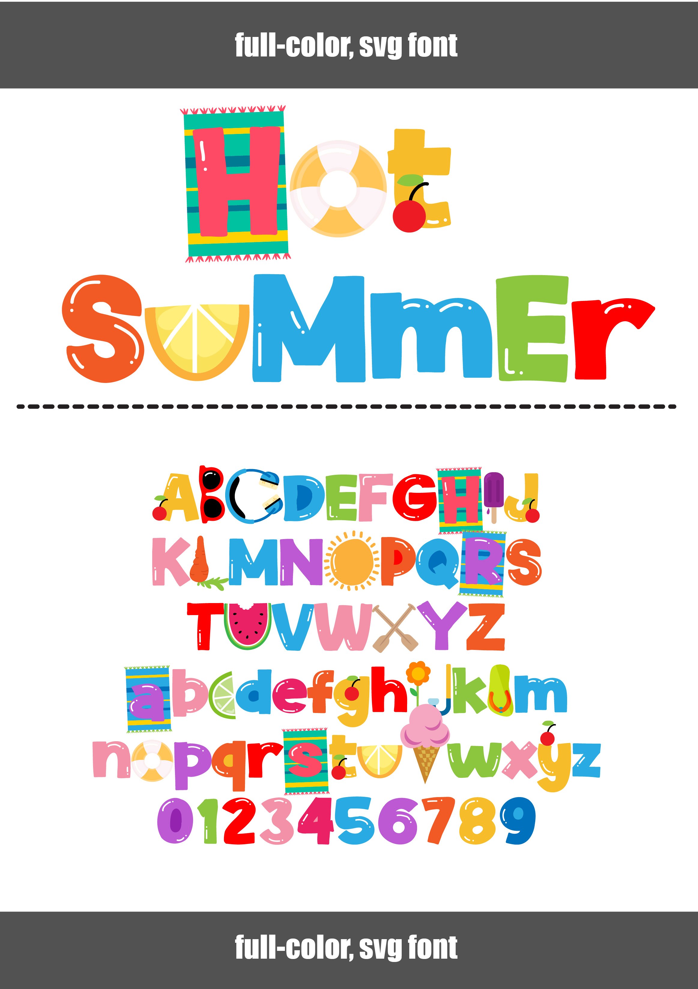 Full Color SVG Summer Font: A Beautiful and Versatile Font