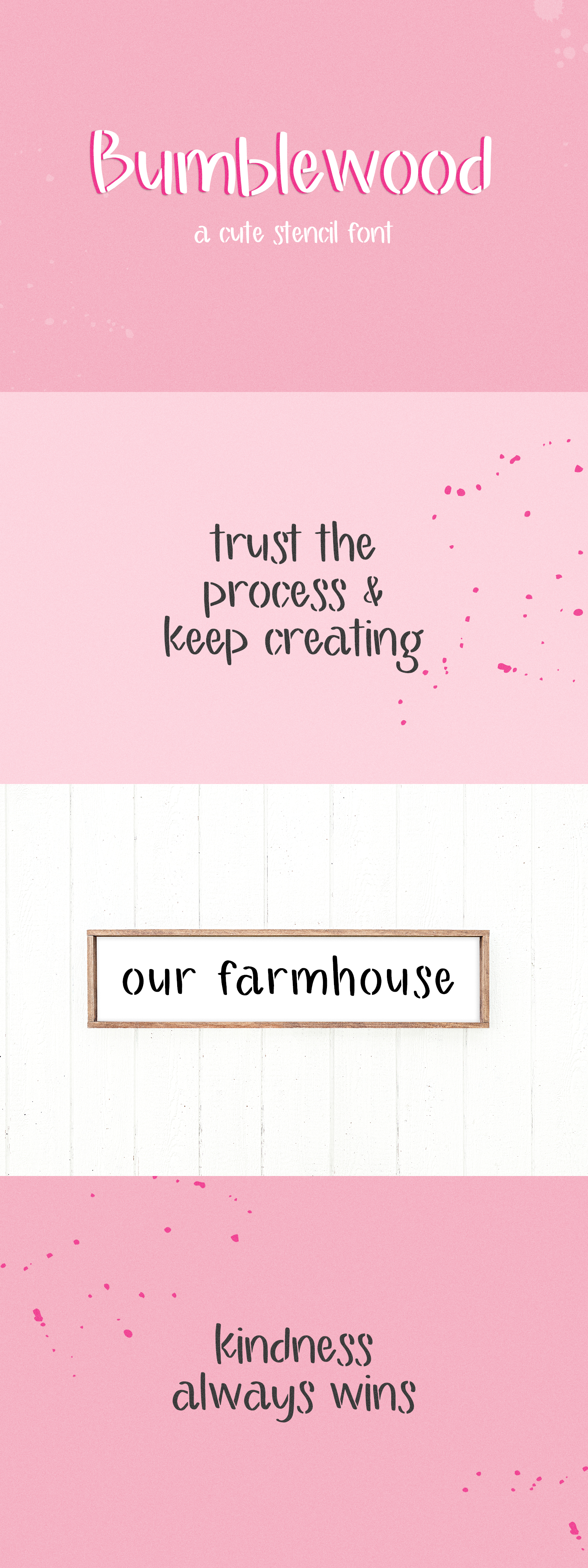 Bumblewood Stencil Font - Sans Font